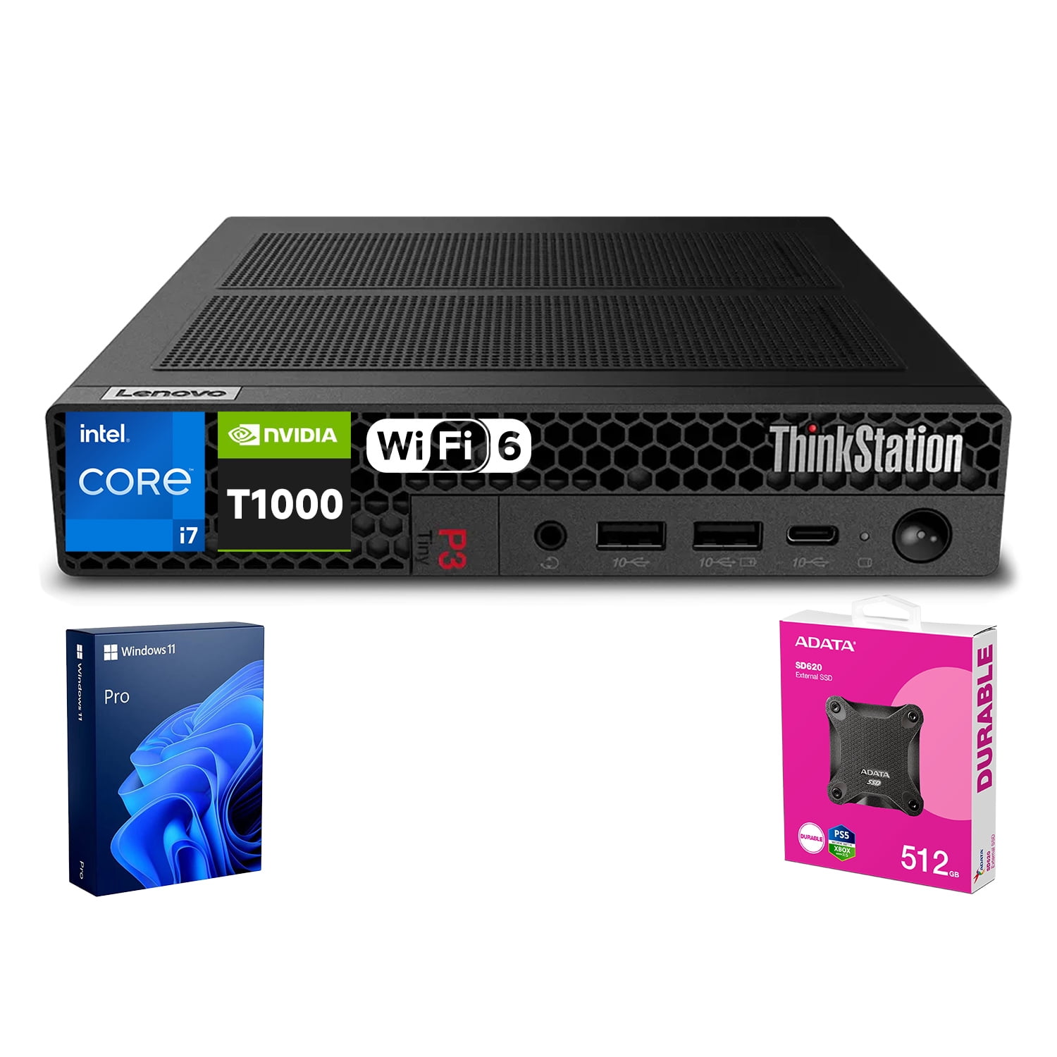 Lenovo ThinkStation P3 Tiny Workstation for Business, Intel 20-Core i7 ...
