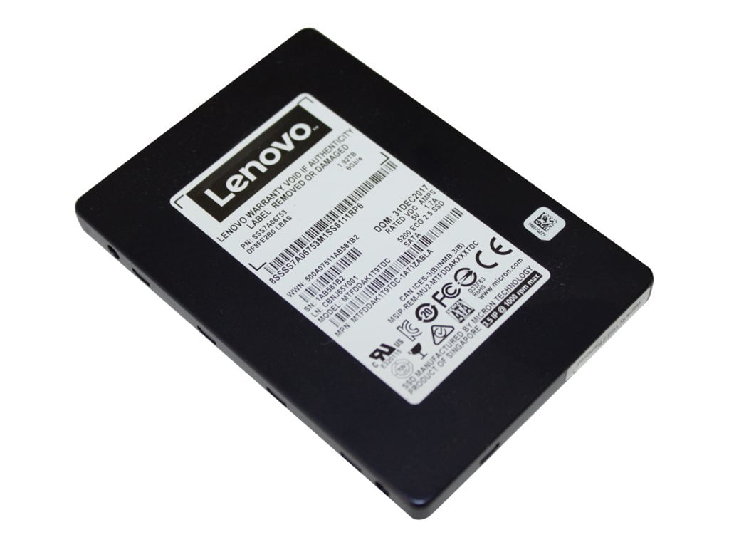 Lenovo 5200 1.92 TB Solid State Drive, 2.5" Internal, SATA (SATA/600) - Walmart.com