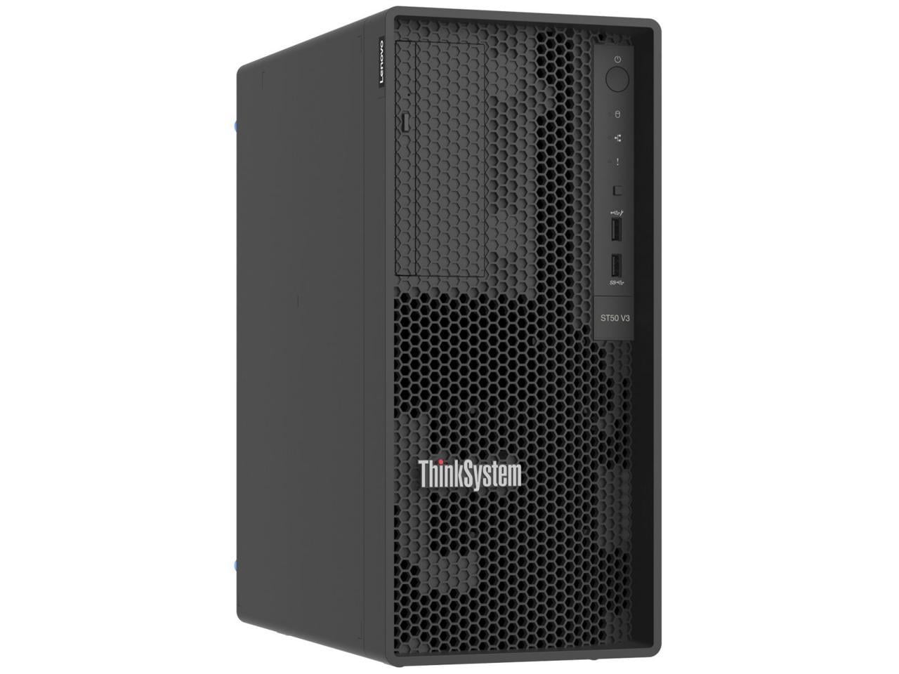 Lenovo ThinkSystem ST50 V3 7DF3A00UNA Tower Server - 1 x Intel Xeon E ...