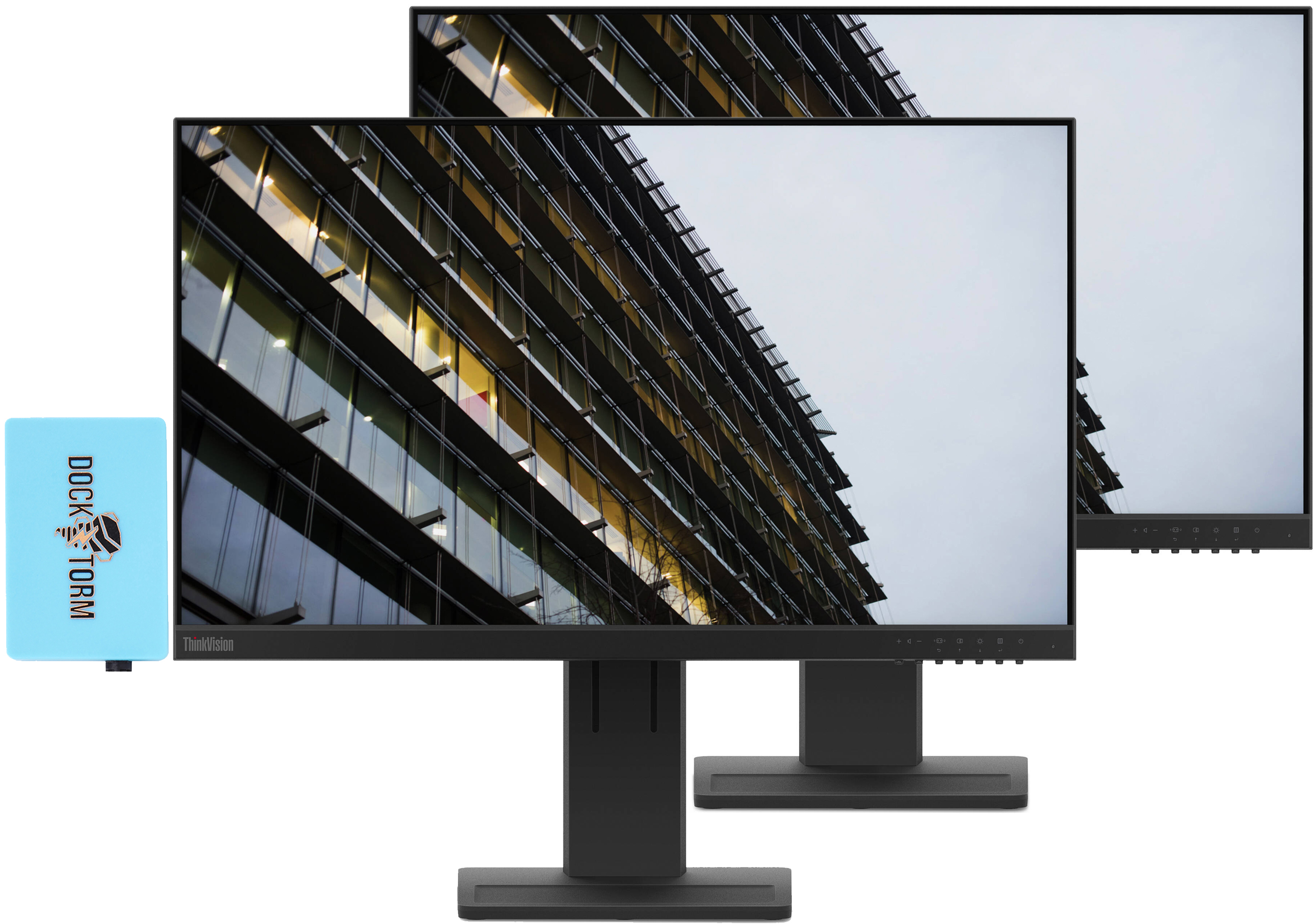 Lenovo ThinkVision Monitor Bundle w/Docztorm Dock, 24" Full HD ...