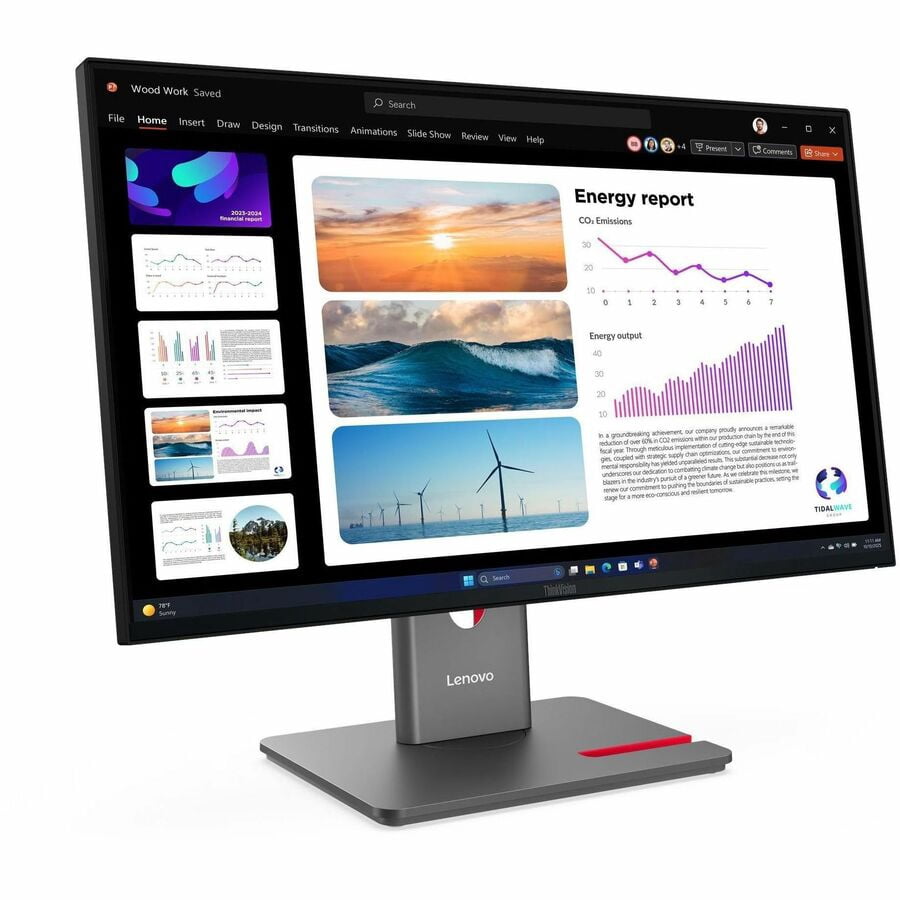 Lenovo ThinkVision P24Q-40 24" Class WQHD LED Monitor - 16:9 - Raven ...
