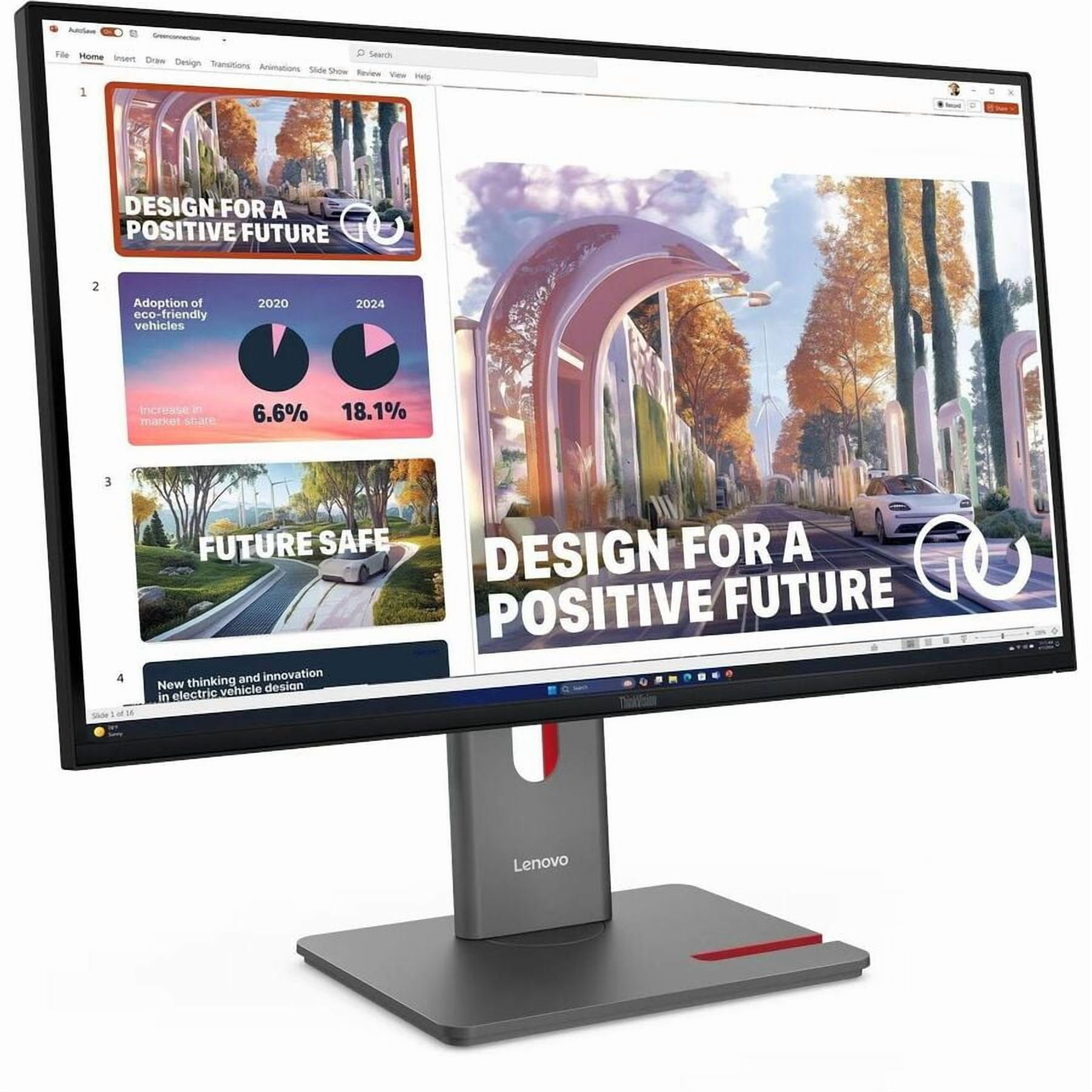 Lenovo ThinkVision P27QD-40 27" Class WQHD LED Monitor, 16:9, Raven ...
