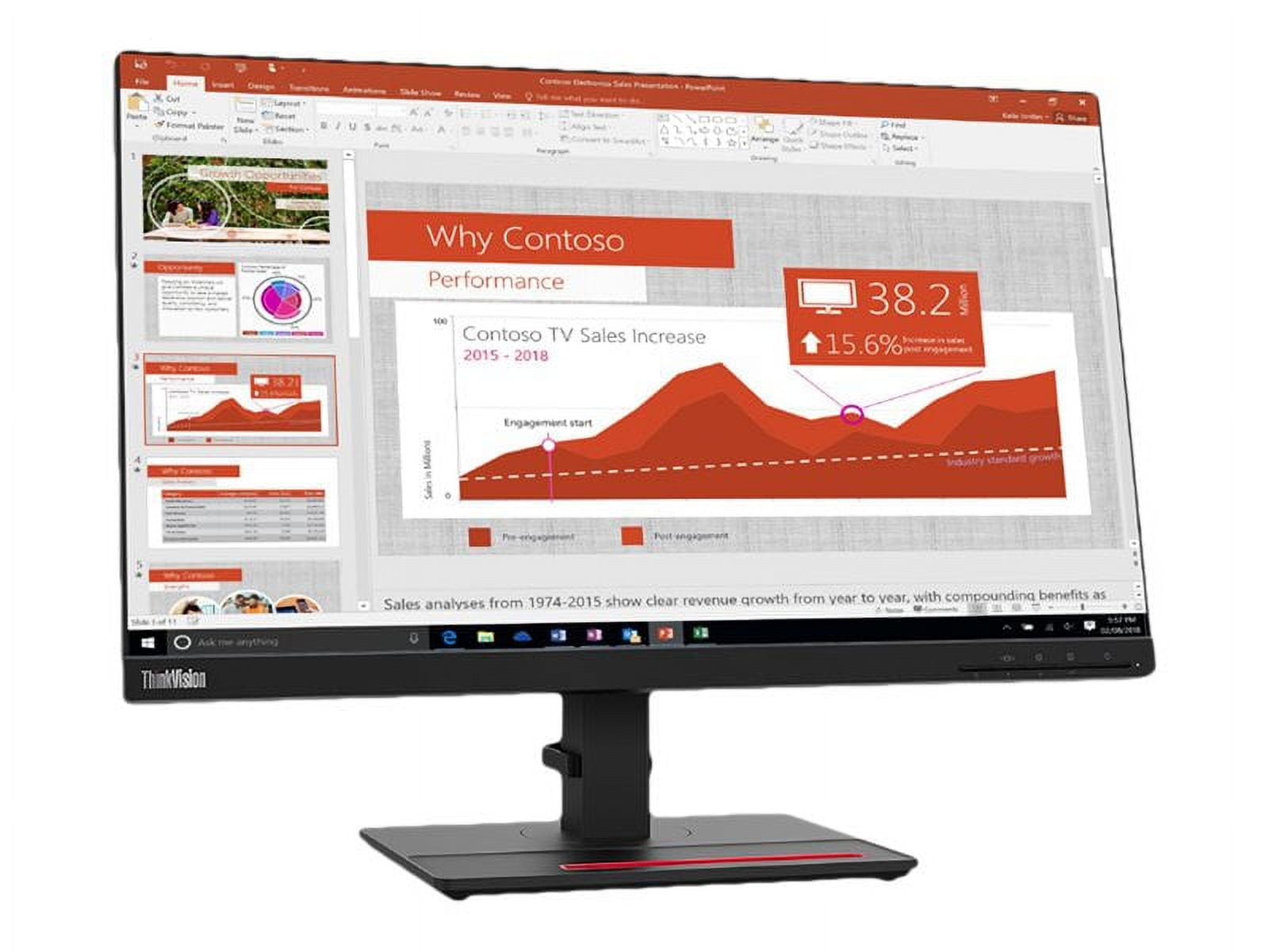 Lenovo ThinkVision T24i-20 - LED monitor - 23.8" - 1920 x 1080 Full HD ...