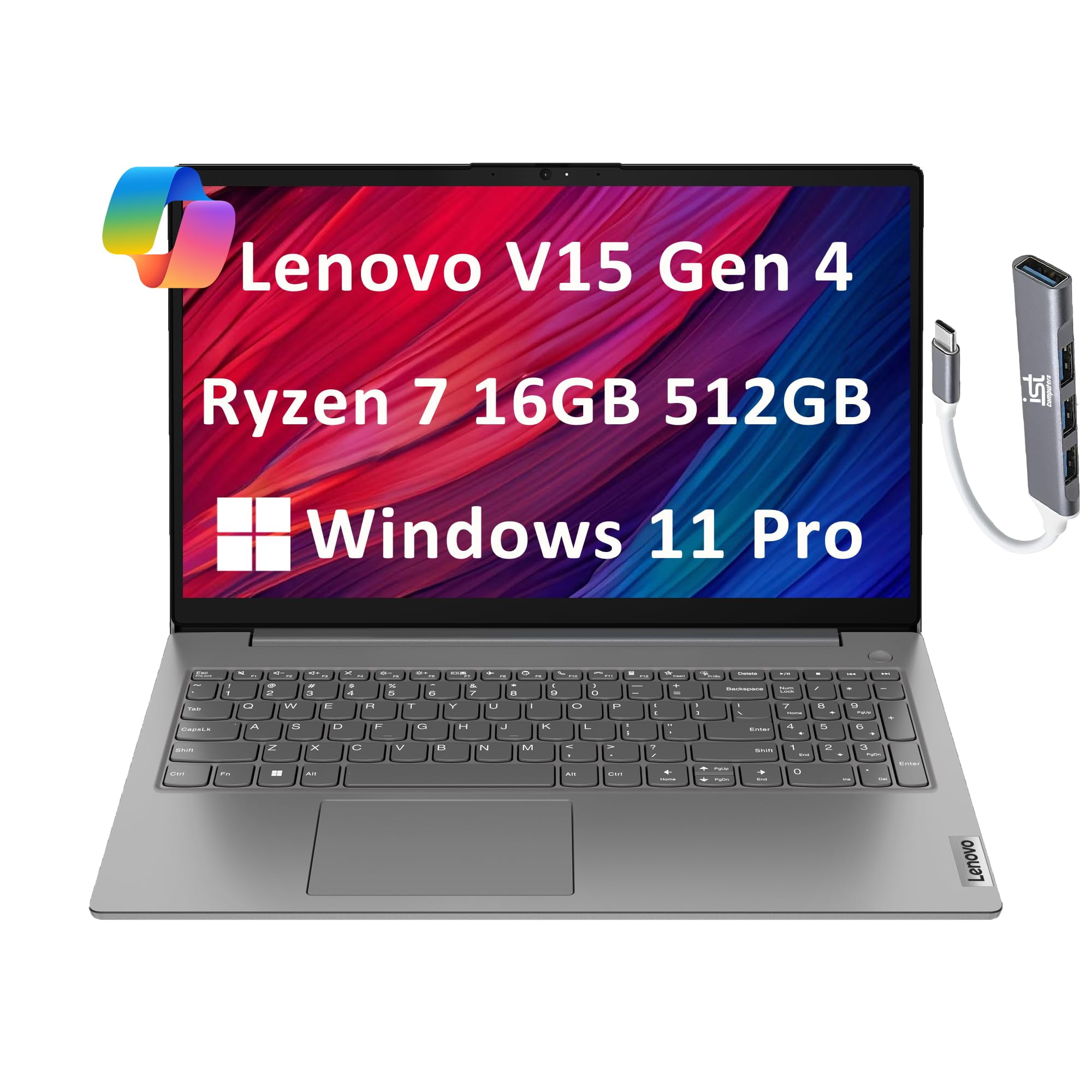 Lenovo V15 Gen 4 (15.6" FHD Anti-Glare, AMD Ryzen 7 7730U (Beat i7 ...