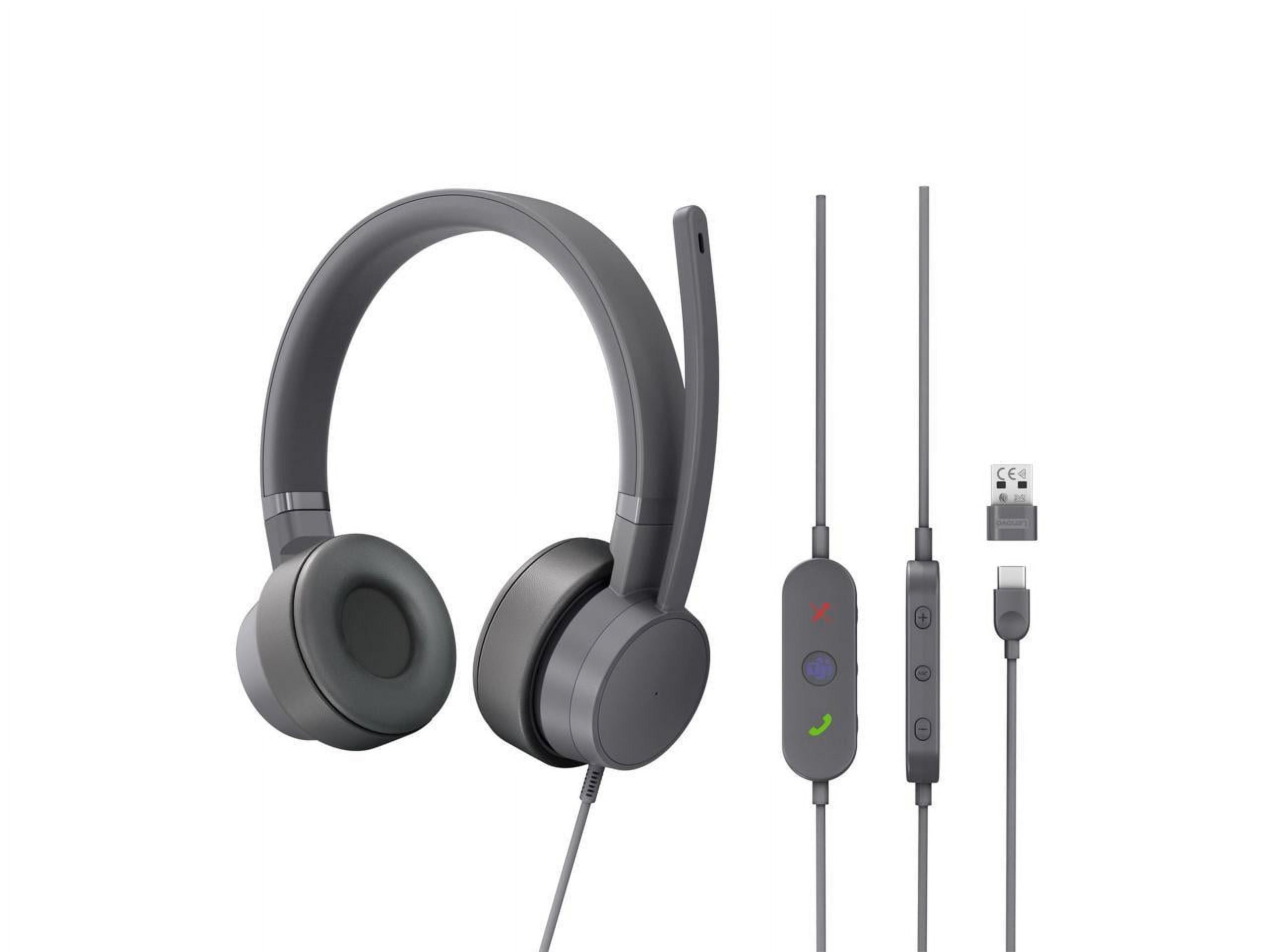 Lenovo Wired Over-the-head Stereo Headset - Black 4XD0S92991 - Walmart.com