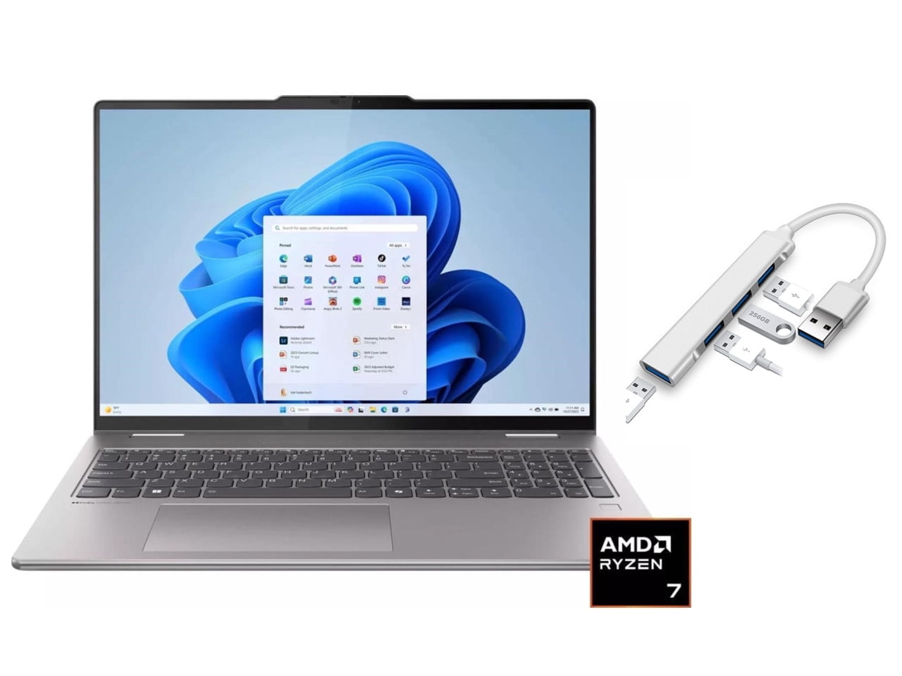 Lenovo Yoga 2-in-1 16 2K Touch Laptop | AMD Ryzen 7 8840HS Beat Intel ...