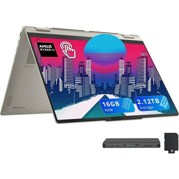 Lenovo Yoga 7 16" WUXGA 2-in-1 Touch Copilot+ Laptop, AMD Ryzen AI 5 ...