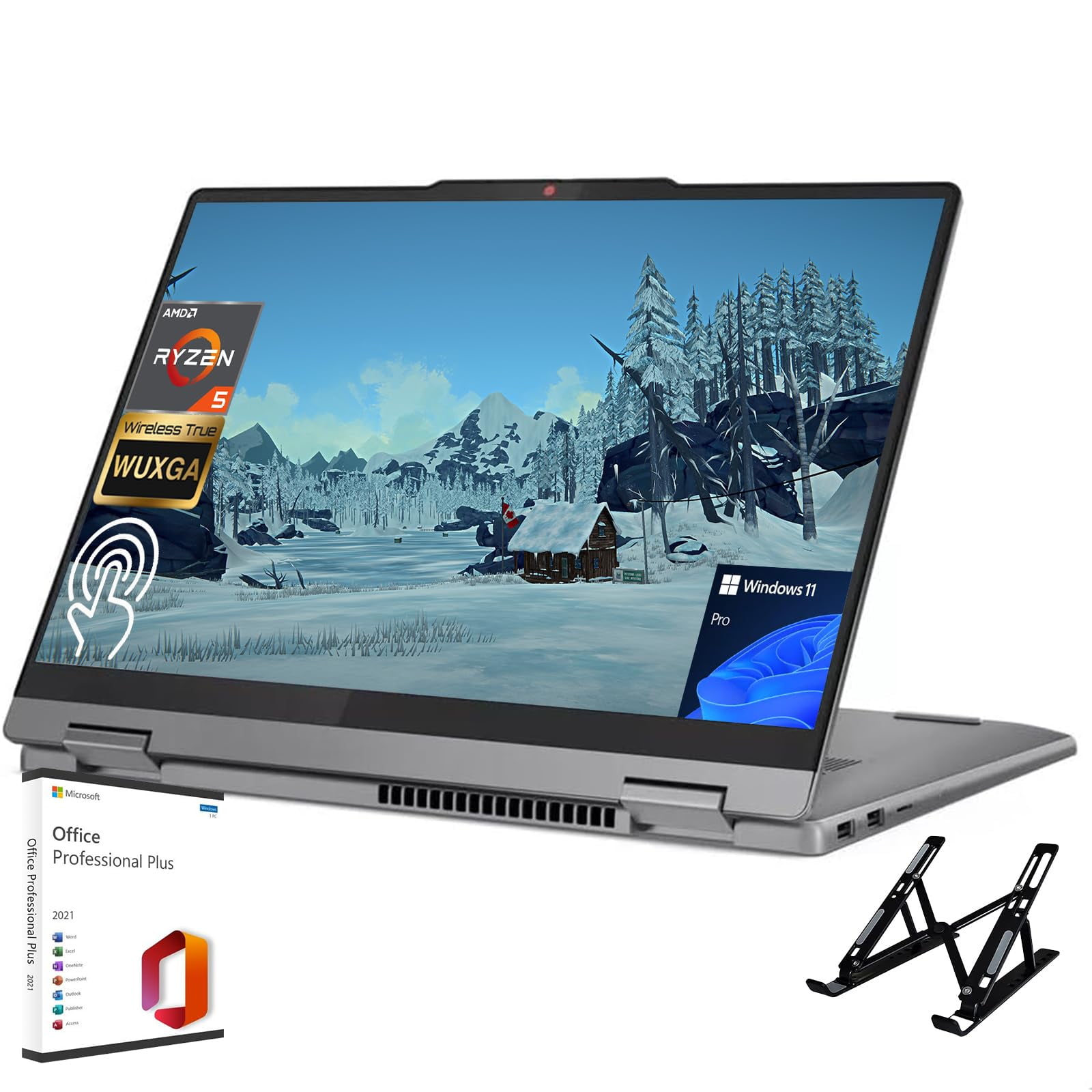 Lenovo Yoga 7 2-in-1 Laptop, 2K 14" WUXGA Touchscreen, AMD Ryzen 5 ...