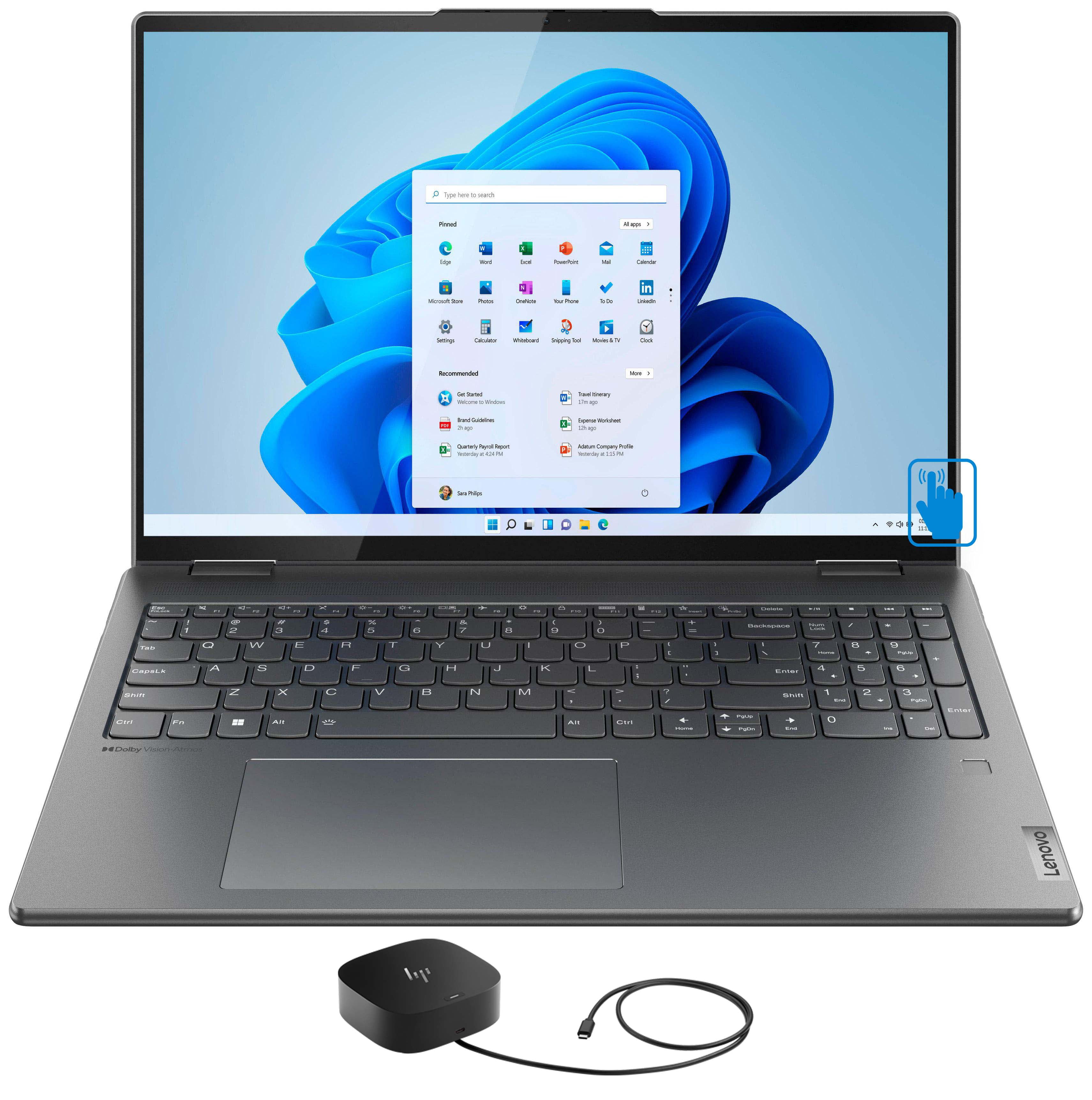 Lenovo Yoga 7 82QG00 Home/Business 2-in-1 Laptop (Intel i5-1240P 12 ...