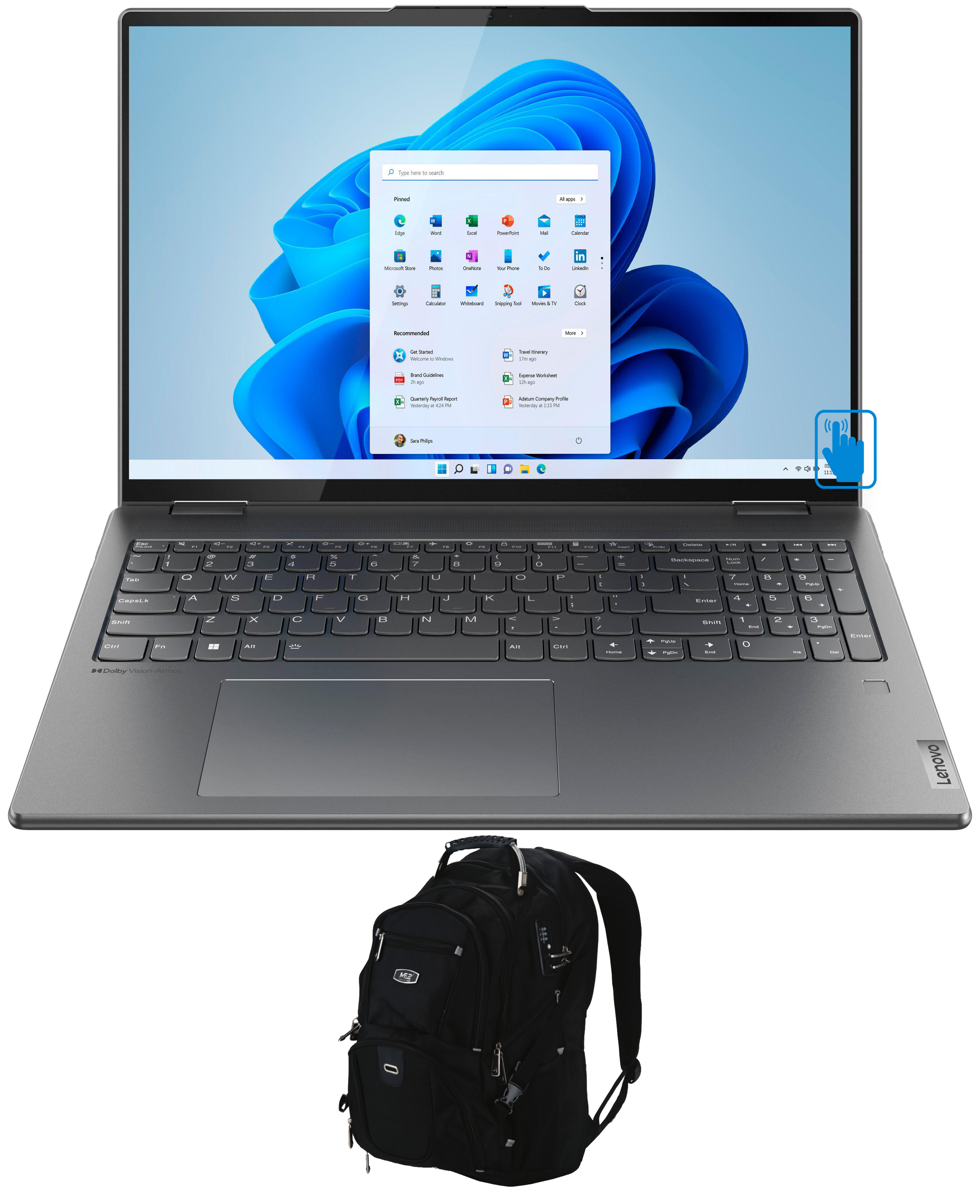 Lenovo Yoga 7 82QG00 Home/Business 2-in-1 Laptop (Intel i5-1240P 12 ...