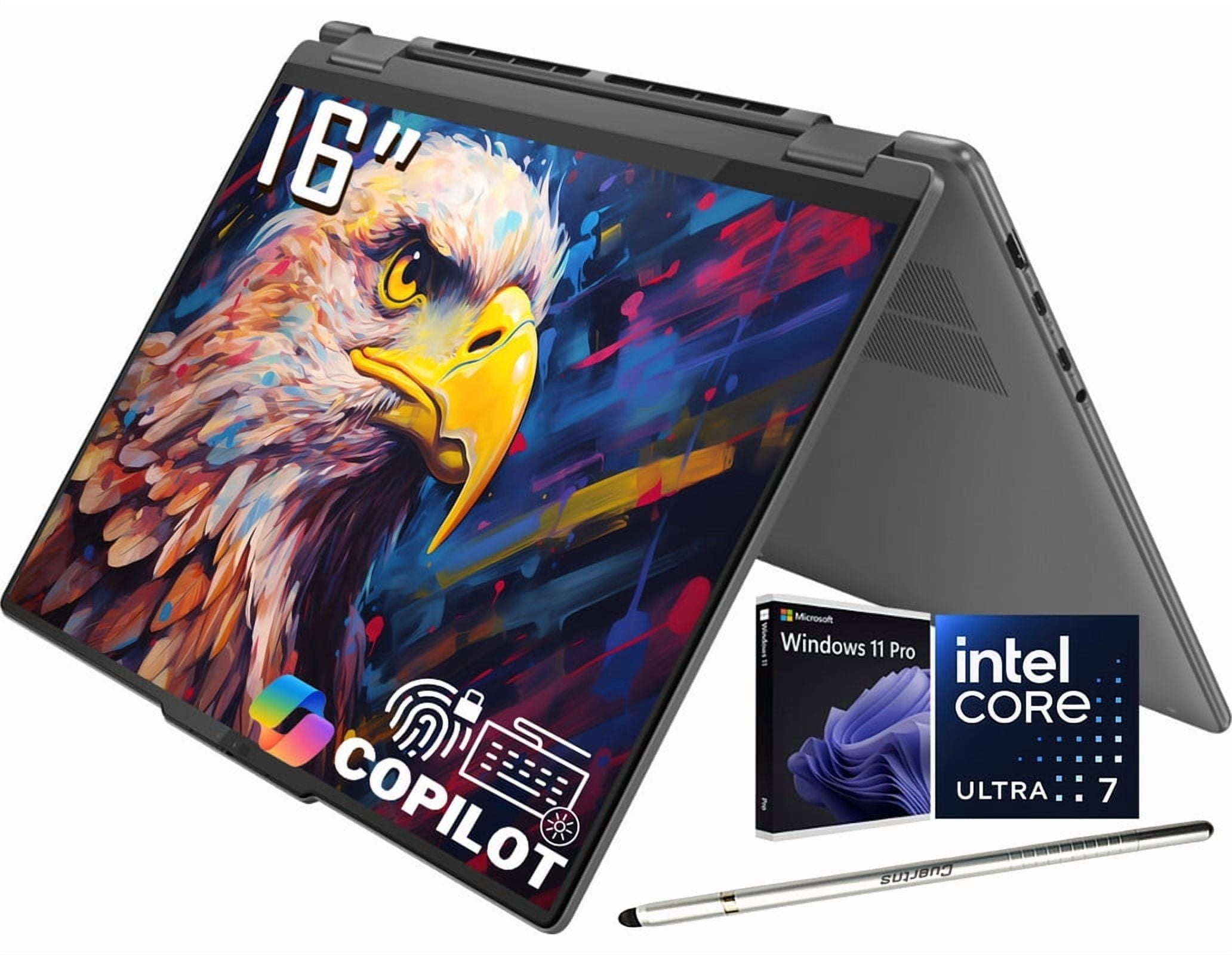 Lenovo Yoga 7i 2-in-1 AI Copilot Laptop, 16" 2K LCD Touchscreen, Intel ...