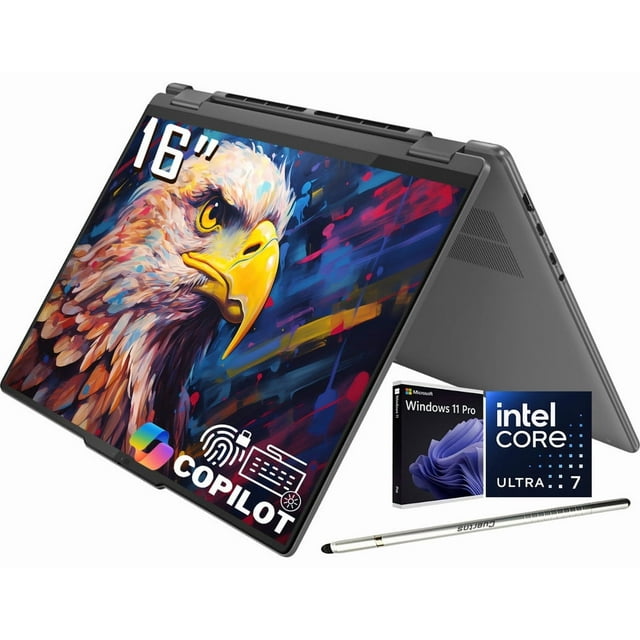 Lenovo Yoga 7i 2-in-1 AI Copilot Laptop, 16" 2K LCD Touchscreen, Intel ...