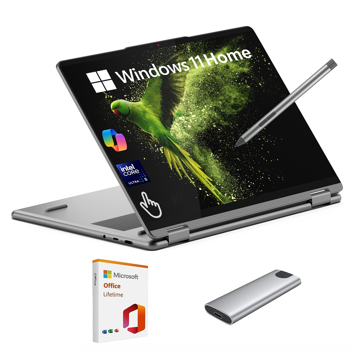 Lenovo Yoga 7i 2-in-1 Laptop, 16" 2K Touchscreen AI Copilot+ PC, Intel ...