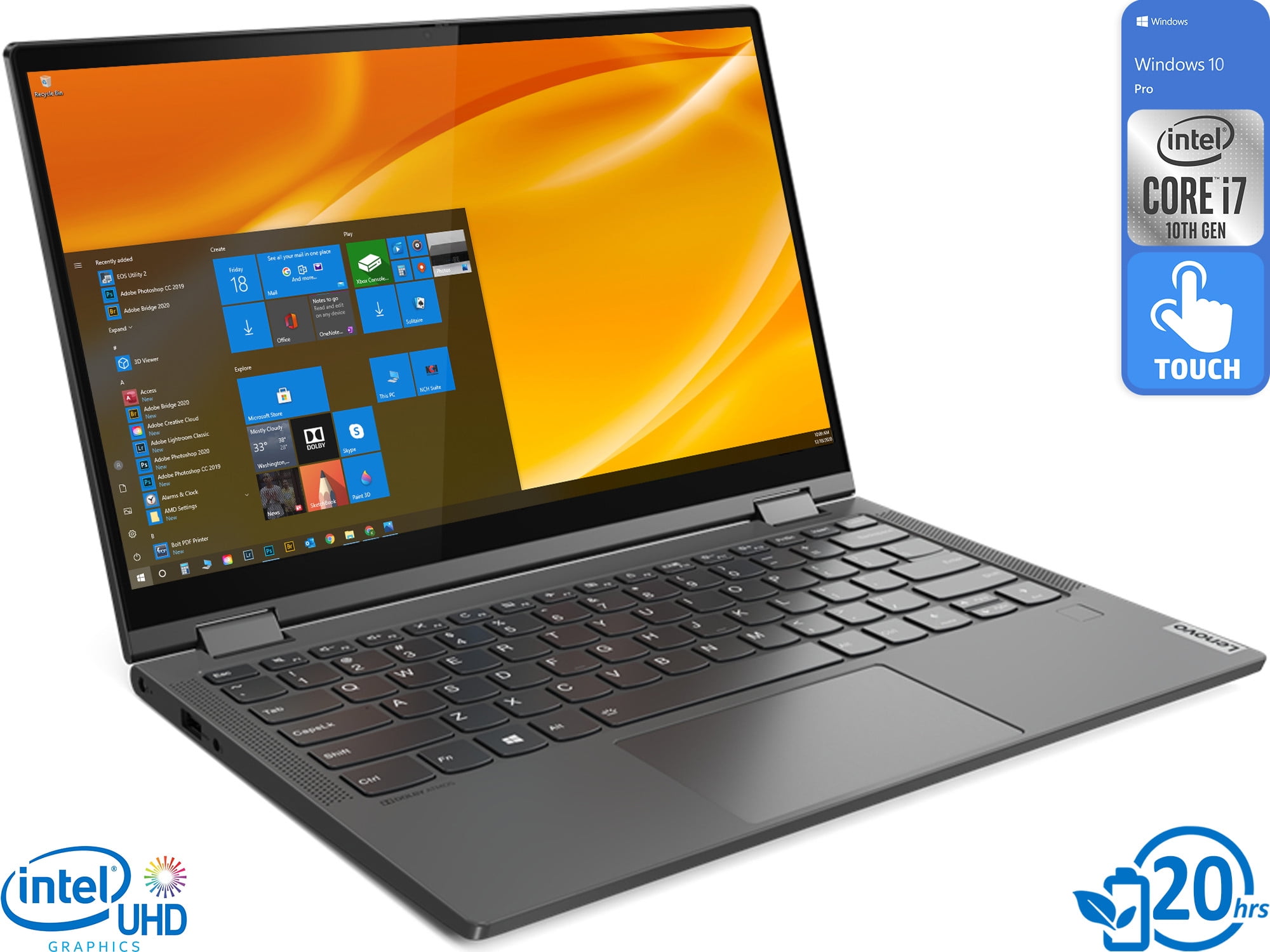 Lenovo Yoga C640 2-in-1, 13.3" IPS FHD Touch Display, Intel Core i7 ...