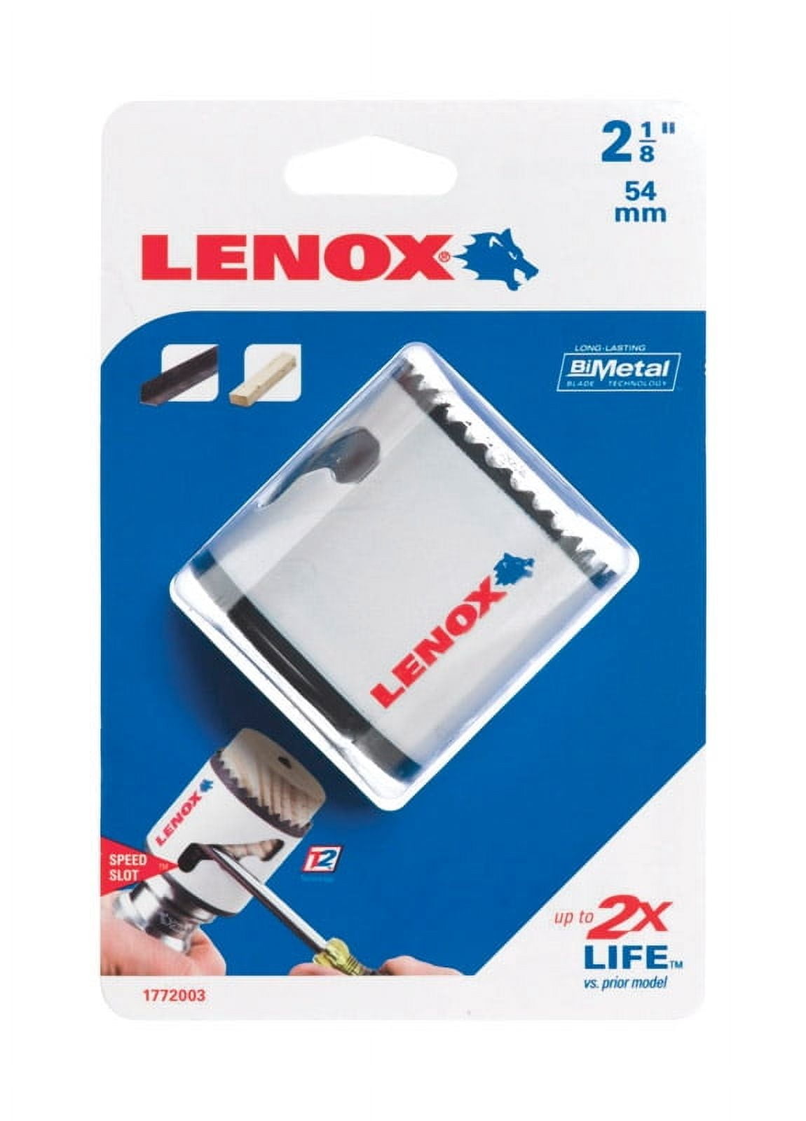LENOX Tools Bi-Metal Speed Slot Hole Saw with T3 Technology, 2-1/8" - Walmart.com