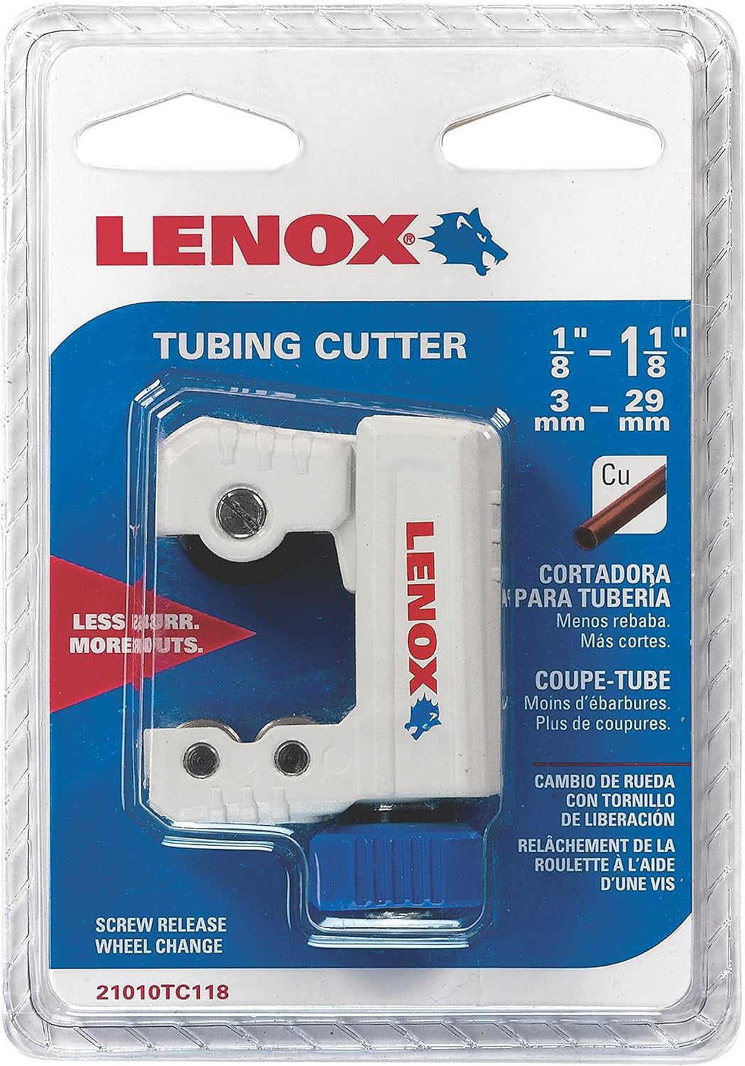Lenox 21010TC118 TUBE CUTTER 1/8-1 1/8IN-TUBE CUTTER 3-30MM - Walmart.com