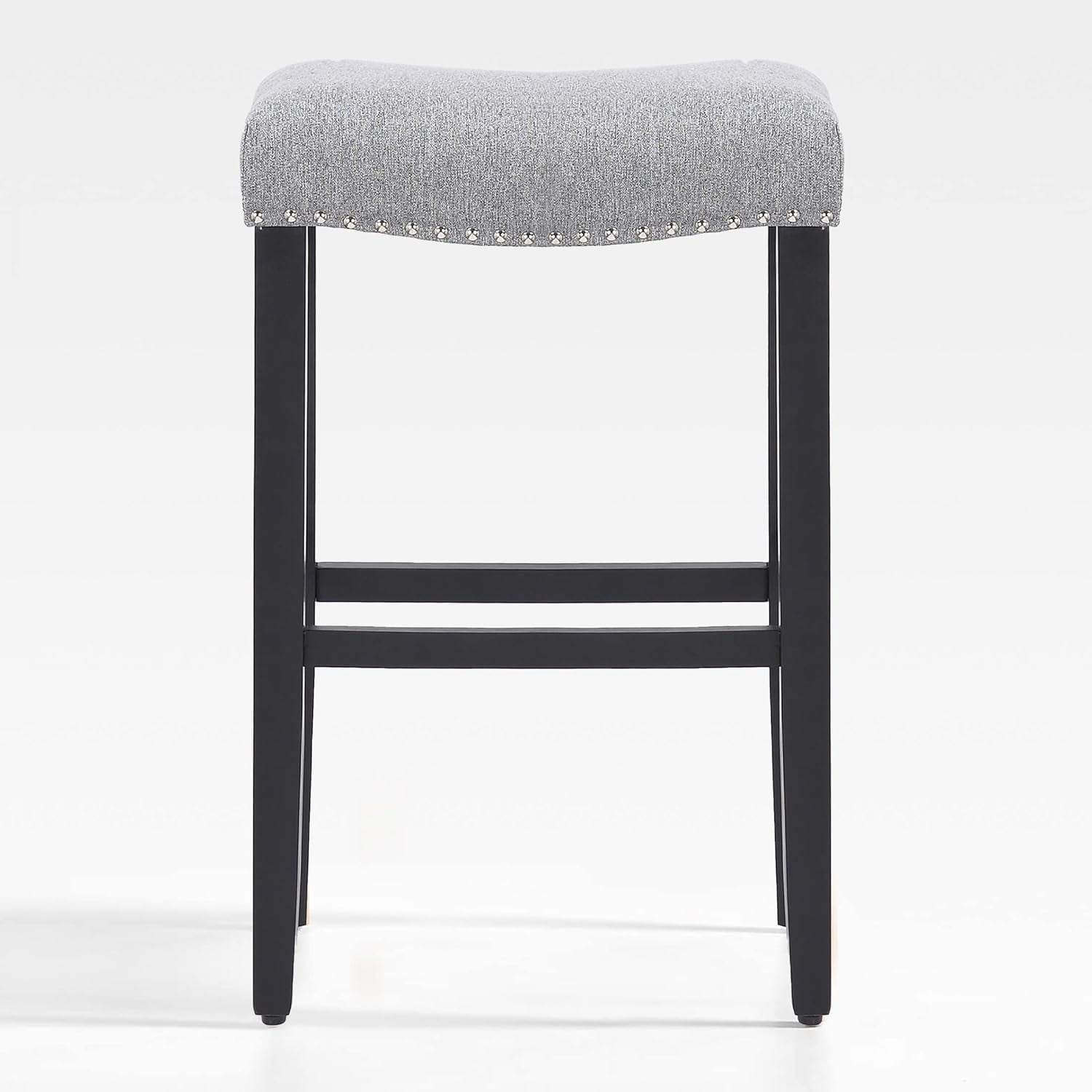 Lenox 29" upholstered Nail Head bar Counter stools with Black Color ...