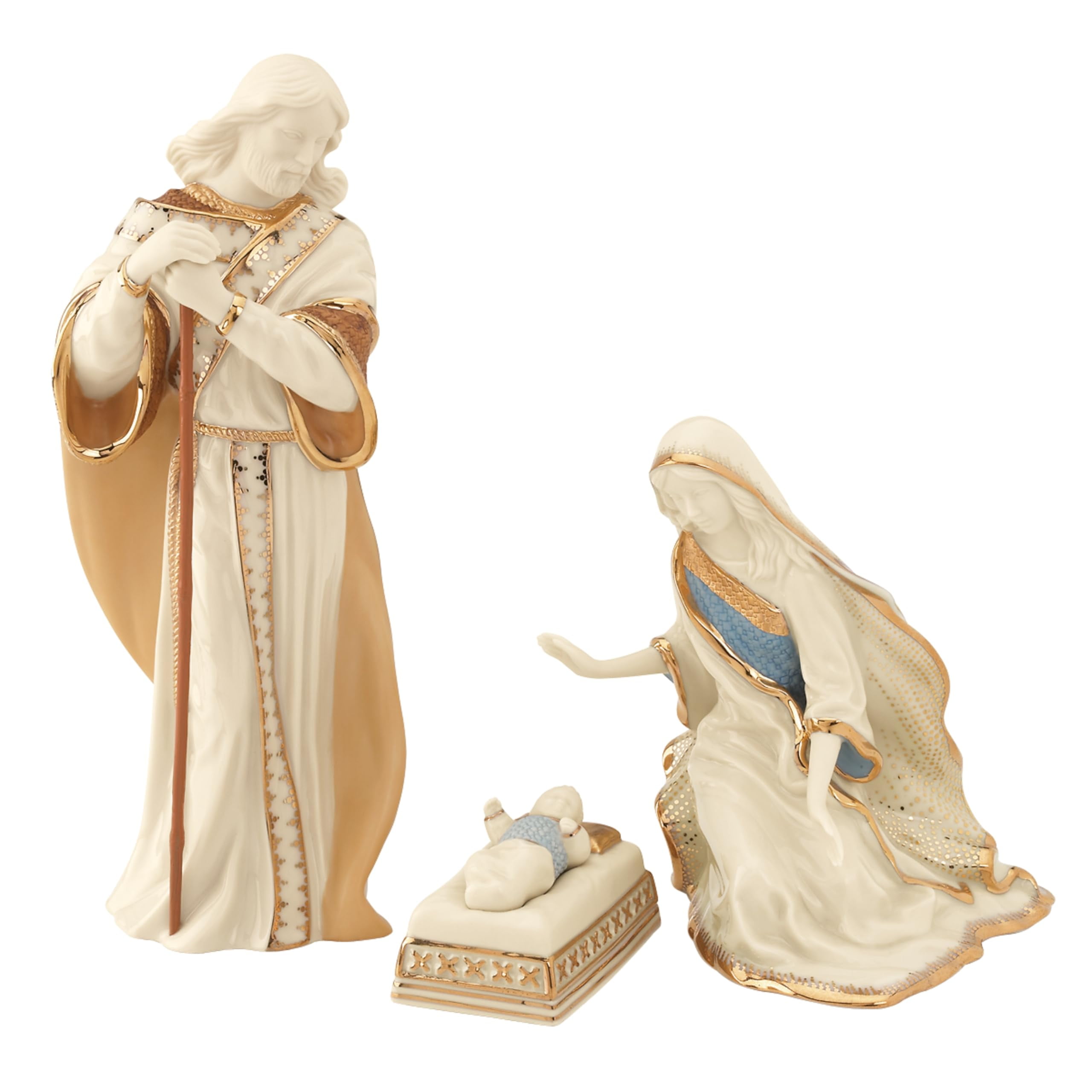 Lenox 6238430 First Blessing Nativity 3-Piece Holy Family Figurine Set ...