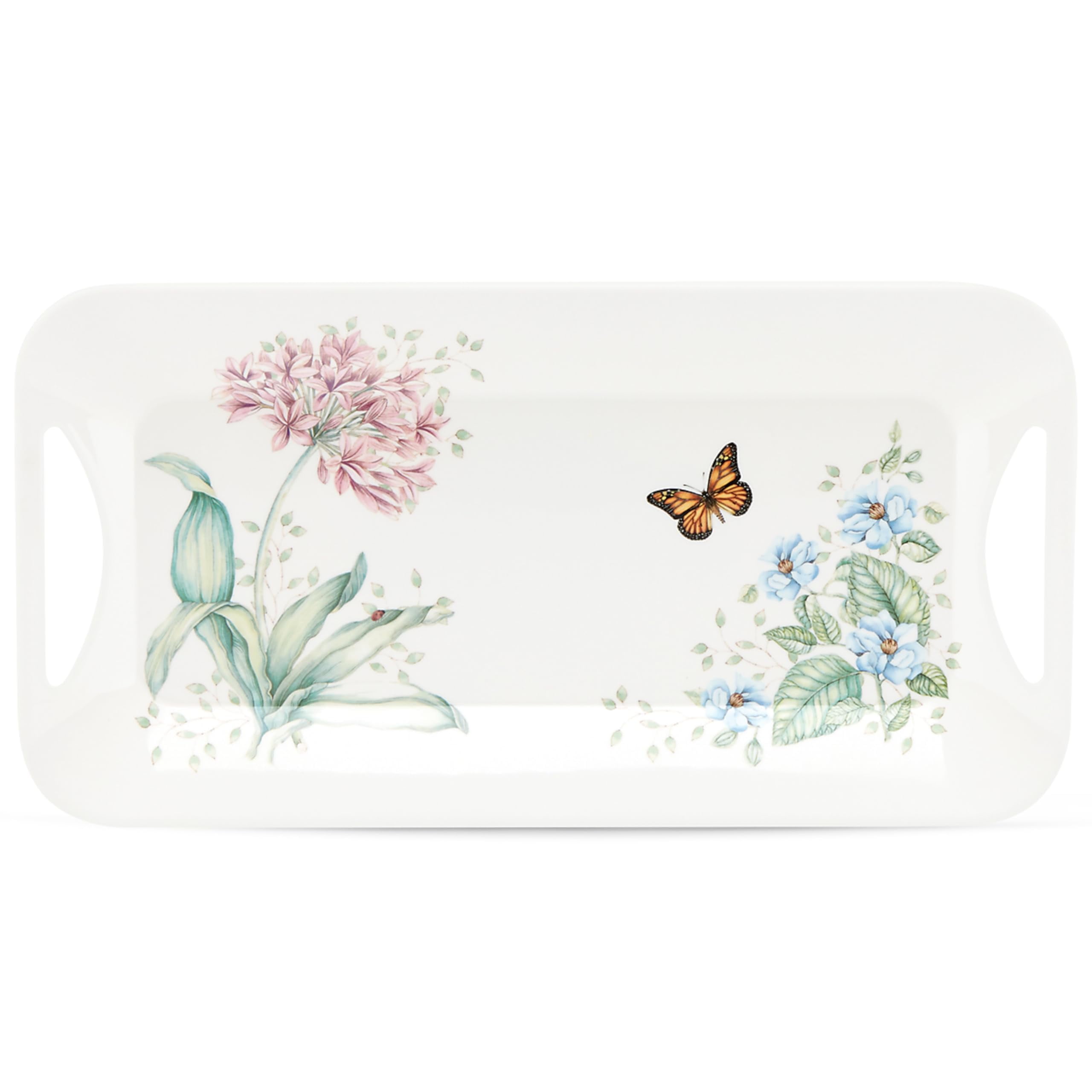 Lenox Butterfly Meadow Melamine Hors D'Oeuvre Tray, White - 855591 ...