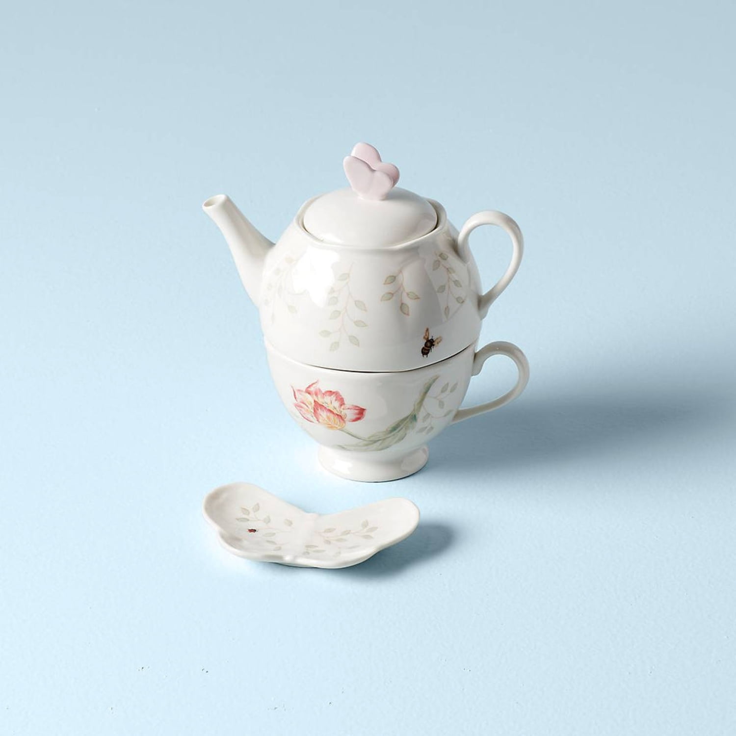 Lenox Butterfly Meadow Stack Teaset With Bag Holder - Walmart.com