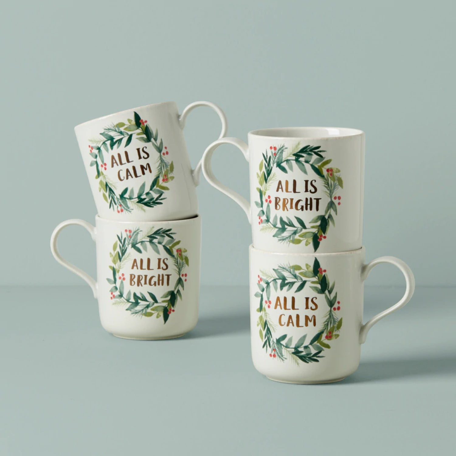 Lenox French Perle Berry Mugs, Set of 4 - Walmart.com