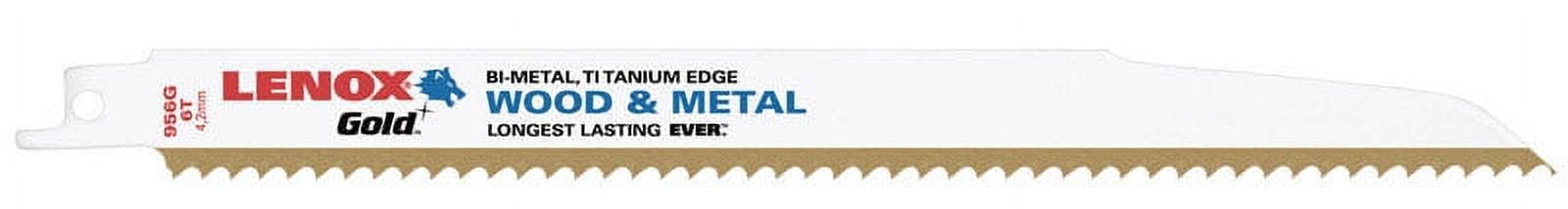 Lenox Gold 9 in. Bi-Metal Reciprocating Saw Blade 6 TPI 5 pk - Walmart.com