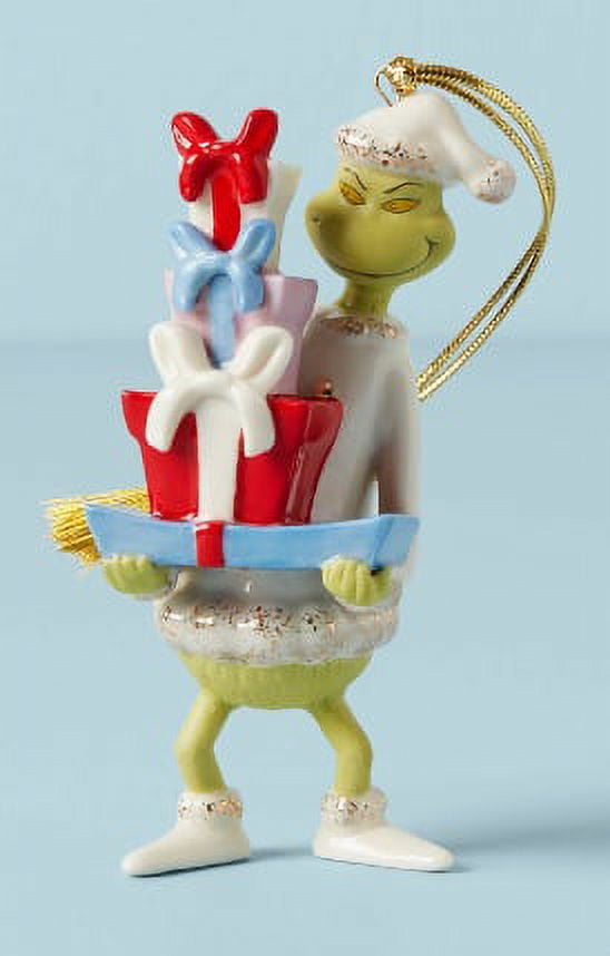 Lenox Grinch with All The Gifts Ornament, 0.35, Ivory 893725 - Walmart.com