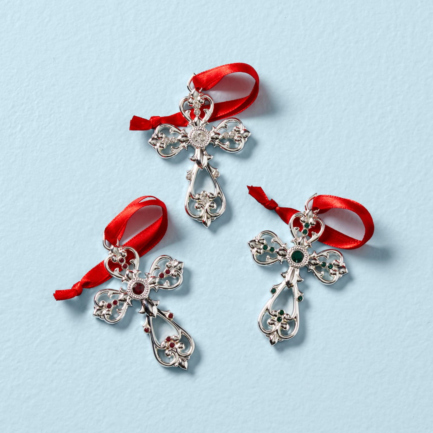 Lenox Mini Metal Cross Ornament, Set of 3 - Walmart.com