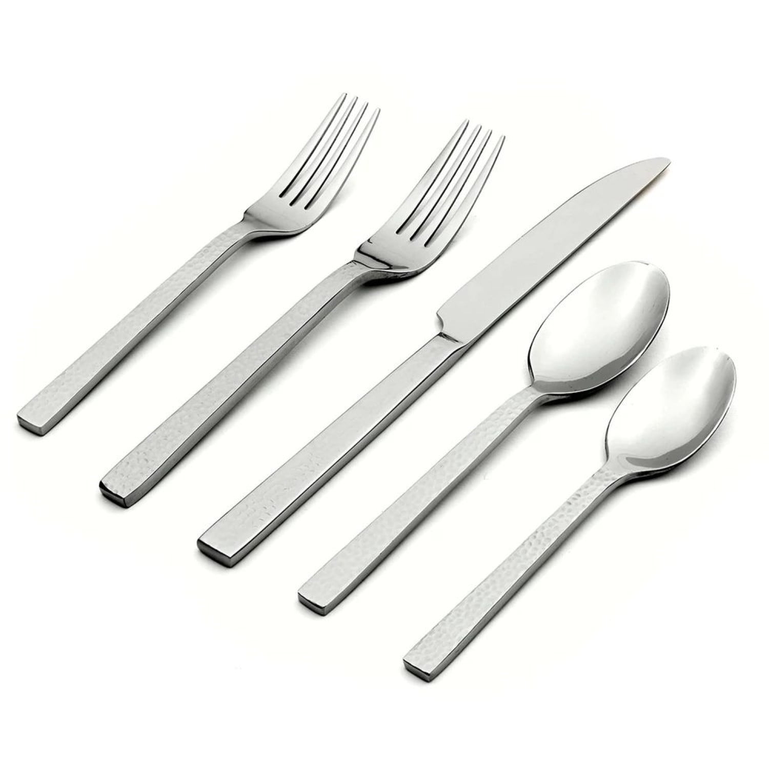 Lenox Oneida Chefs Table Hammered 45-Piece Flatware Set, Stainless ...