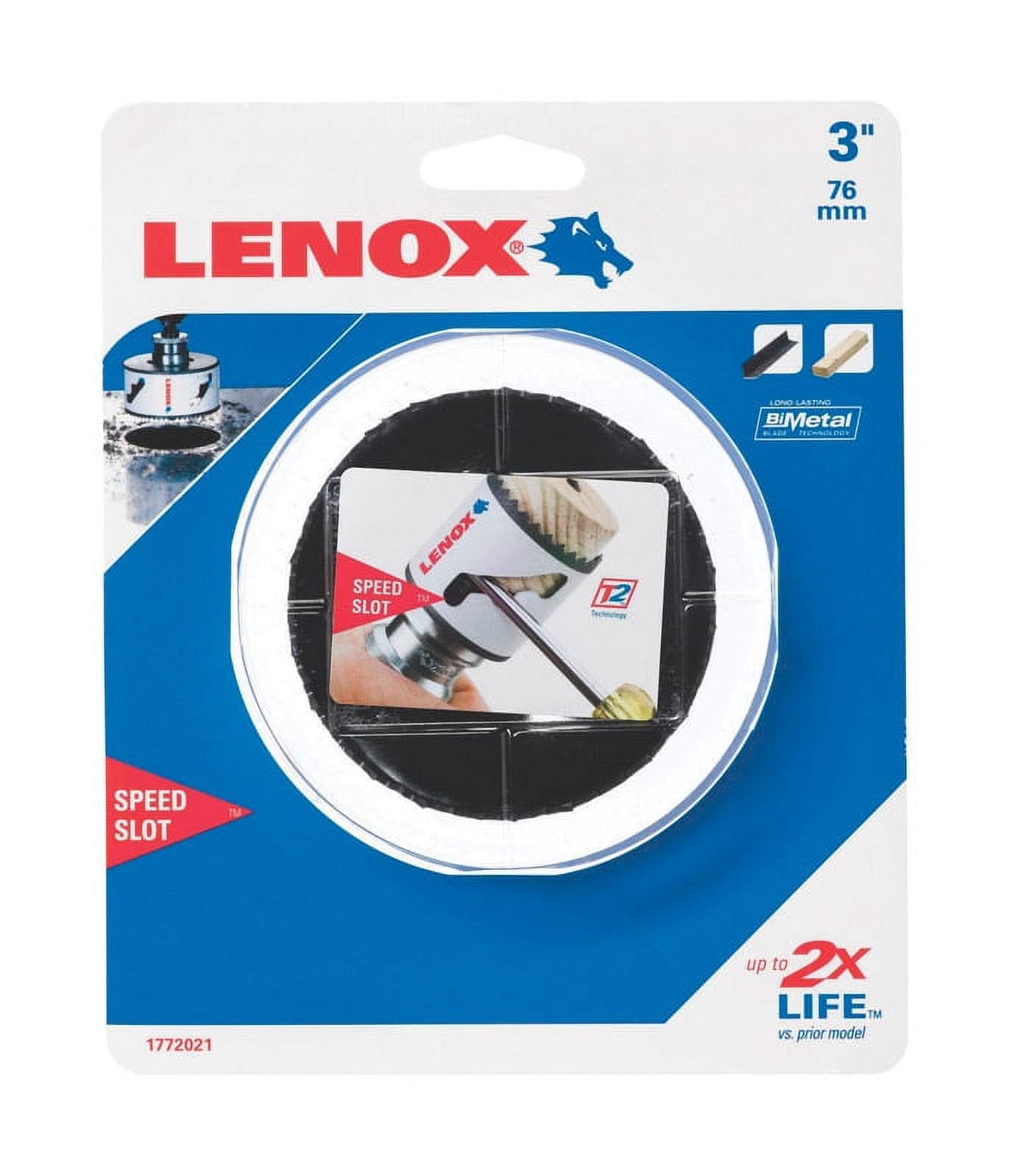 Lenox Speed Slot 3 in. Dia. x 1.5 in. L Bi-Metal Hole Saw 1/2 in. 1 pc ...