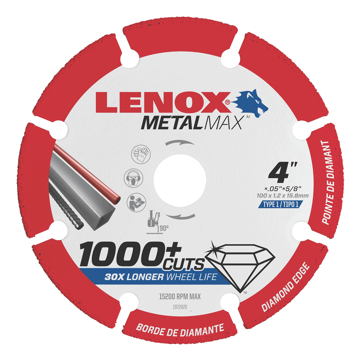 Lenox Tools LENOX DIAM CUTOFF WHEEL AG 4" X 5/8" - Walmart.com
