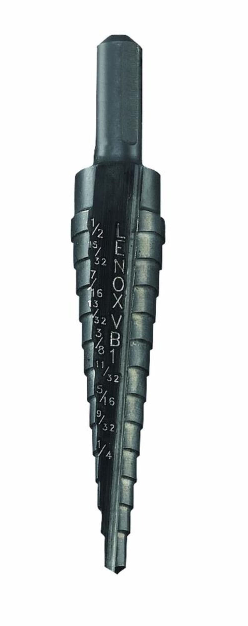 Lenox Tools Step Drill Bit, 1/8 to 1/2 Inch 30881VB1 - Walmart.com