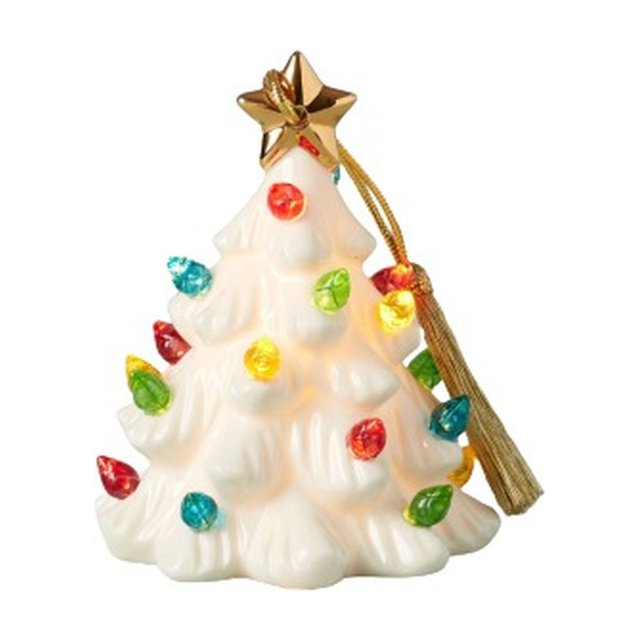 Lenox Treasured Traditions Green Porcelain Light-Up Tree, 4.00 LB ...