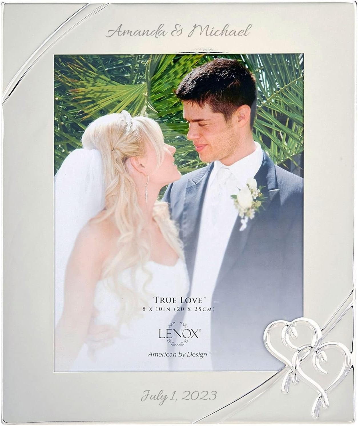 Lenox True Love Personalized 8x10 Picture Frame, Custom Engraved 8x10 ...