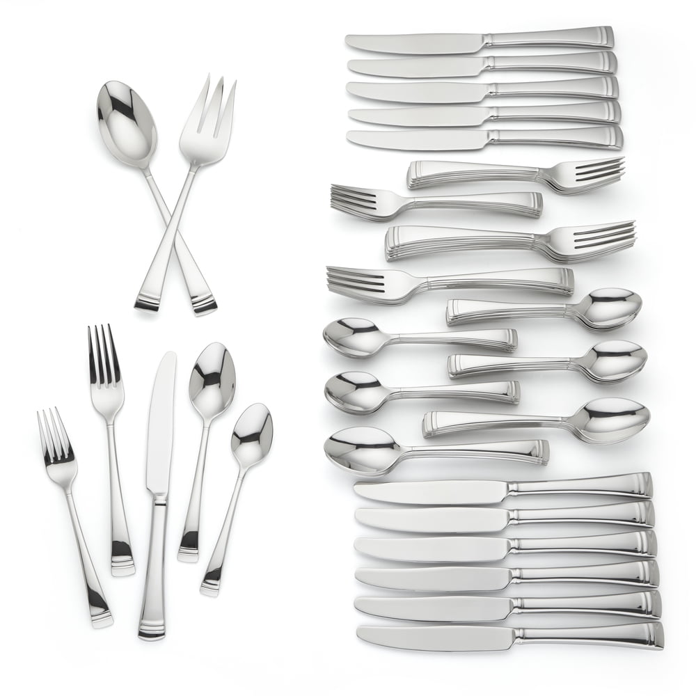 Lenox Urbane 18/10 Stainless Steel 74pc. Flatware Set (Service for ...