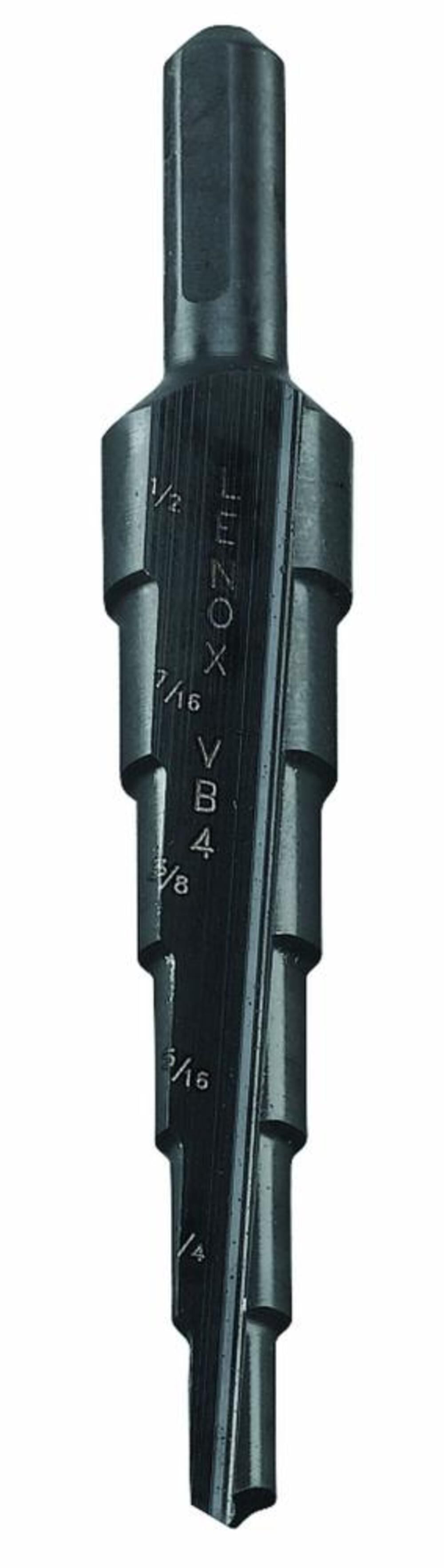 Lenox Vari-Bit 6 Step Drill Bit, #4, 3/16"-1/2" Cutting Dia., EA (433 ...