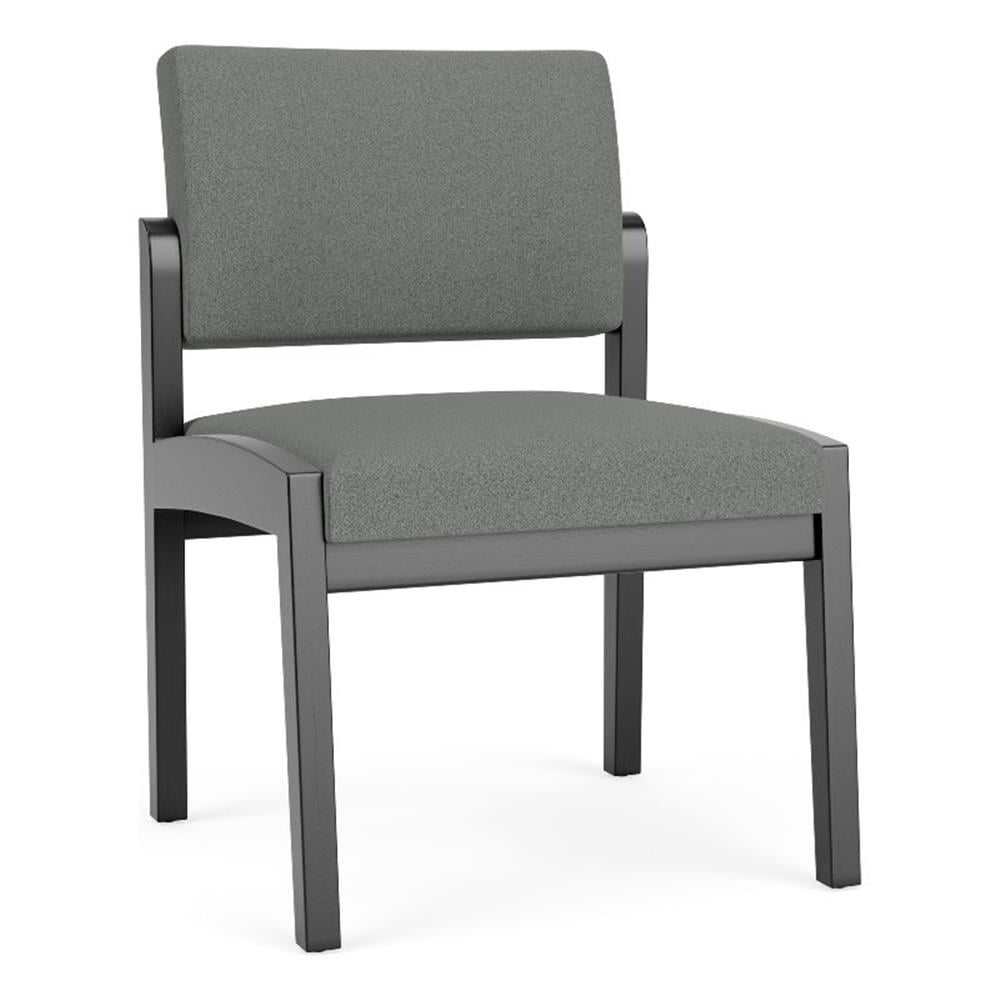 Lenox Wood Reception Waiting Armless Guest Chair / Black Wood / Light ...
