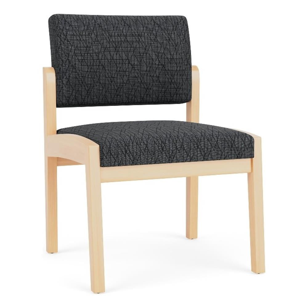 Lenox Wood Reception Waiting Armless Guest Chair / Natural Wood / Dark ...