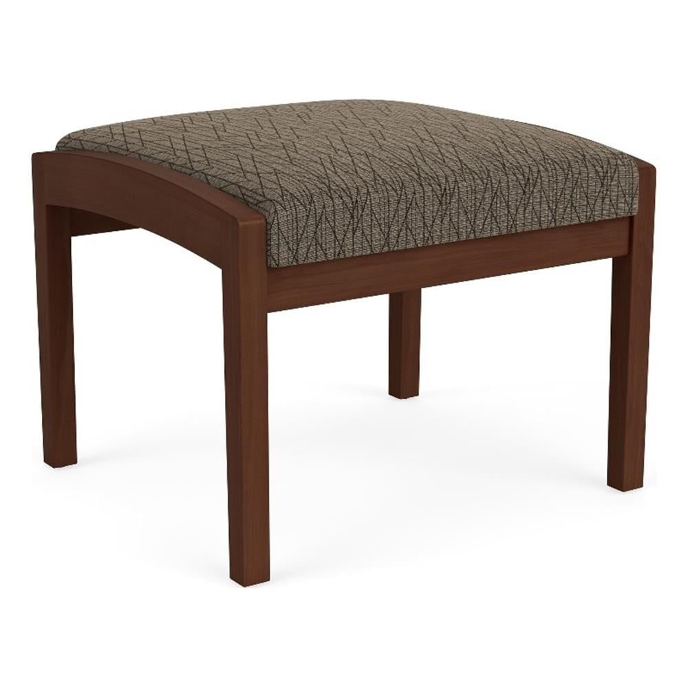 Lenox Wood Reception Waiting Room 18" 1-Seat Bench / Walnut Wood / Brown - Walmart.com