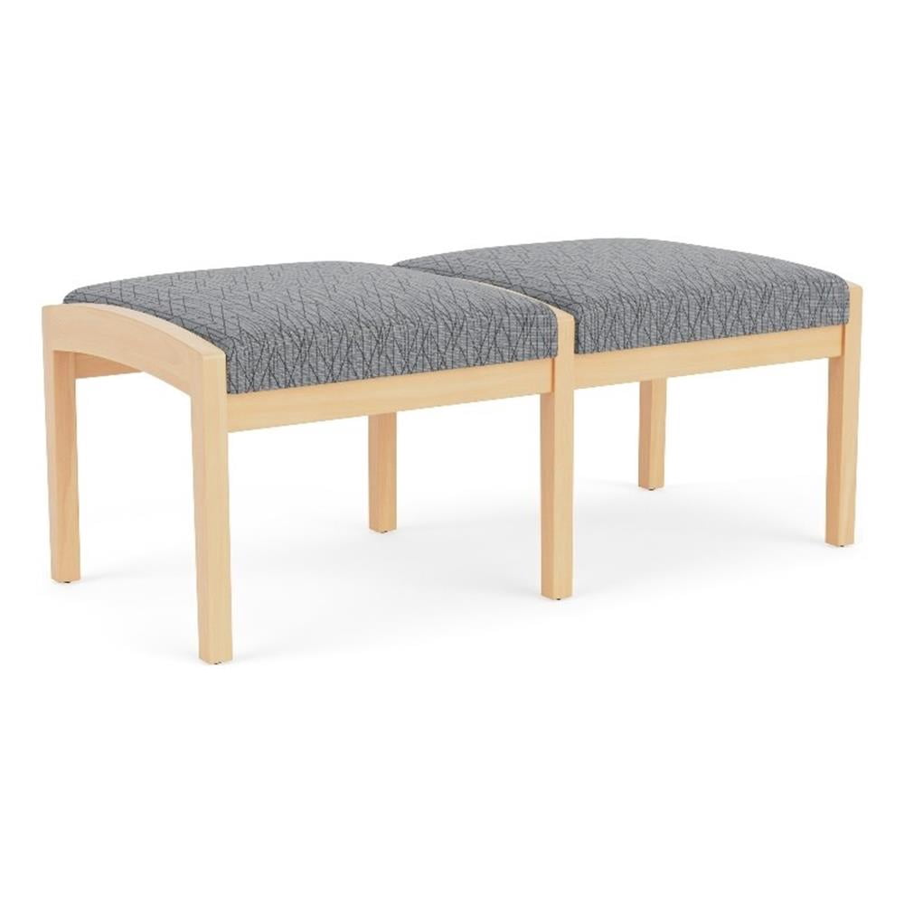 Lenox Wood Reception Waiting Room 18" 2-Seat Bench / Natural Wood ...