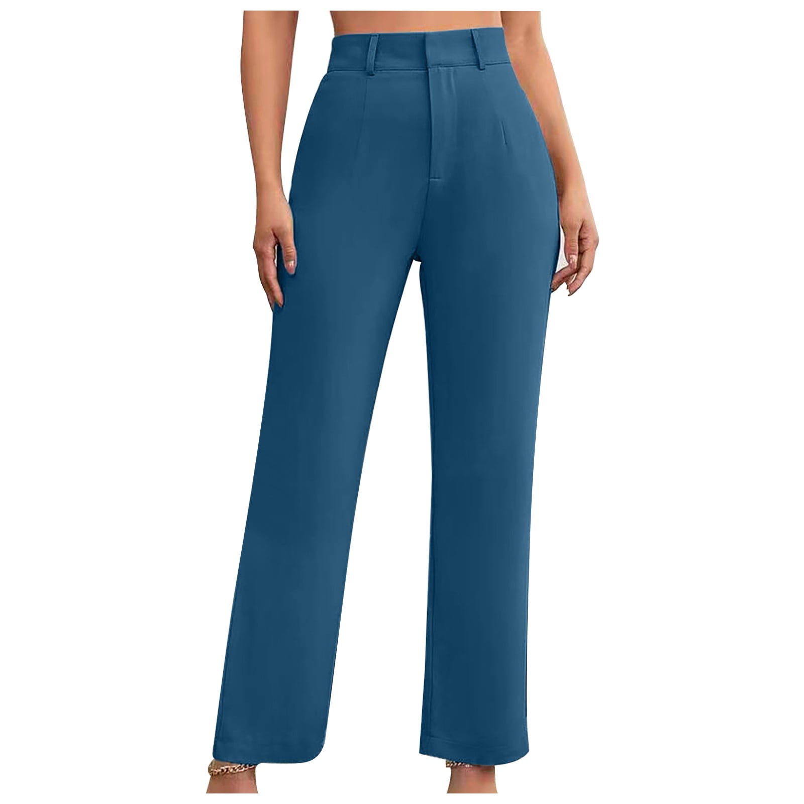 Lenpel Dress Pants for Women High Waisted Straight Leg Business Casual ...