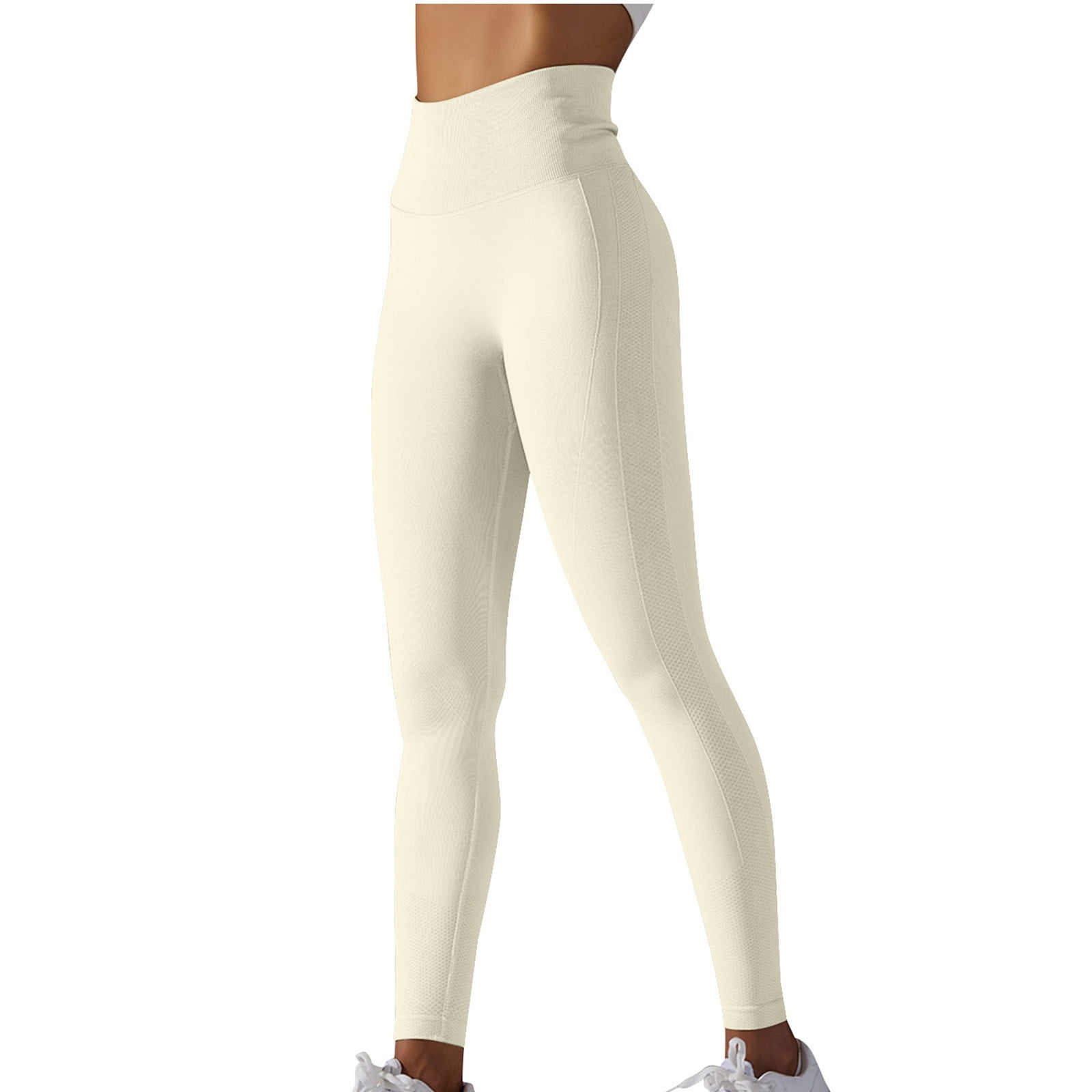 Lenpel Leggings For Women Crossover High Waisted Butt Lifting Solid