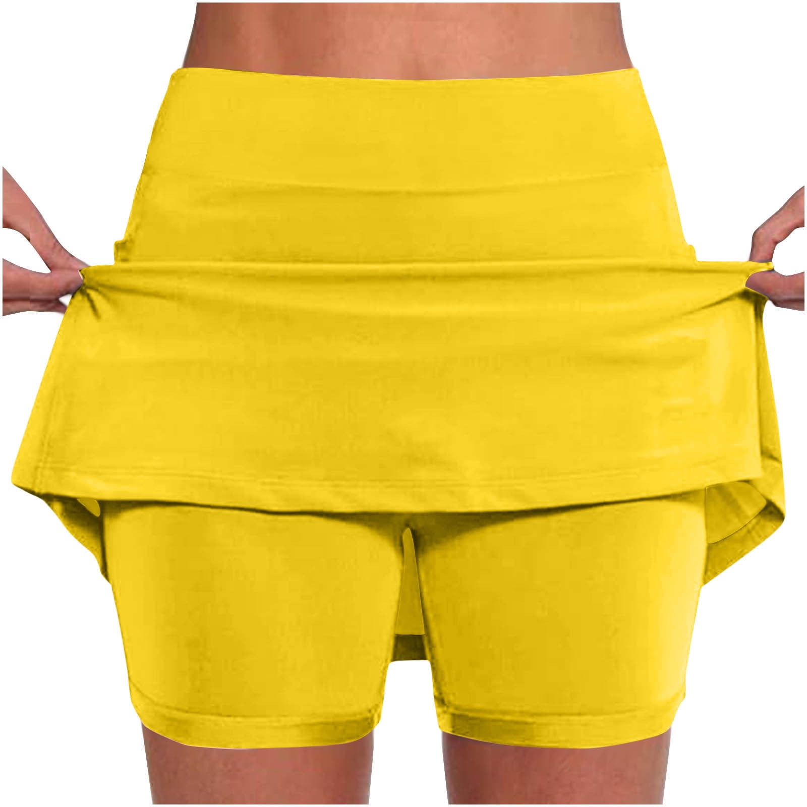 Lenpel Skorts for Women Soft Casual High Rise Athletic Tennis Skirts with Shorts Active Workout ...