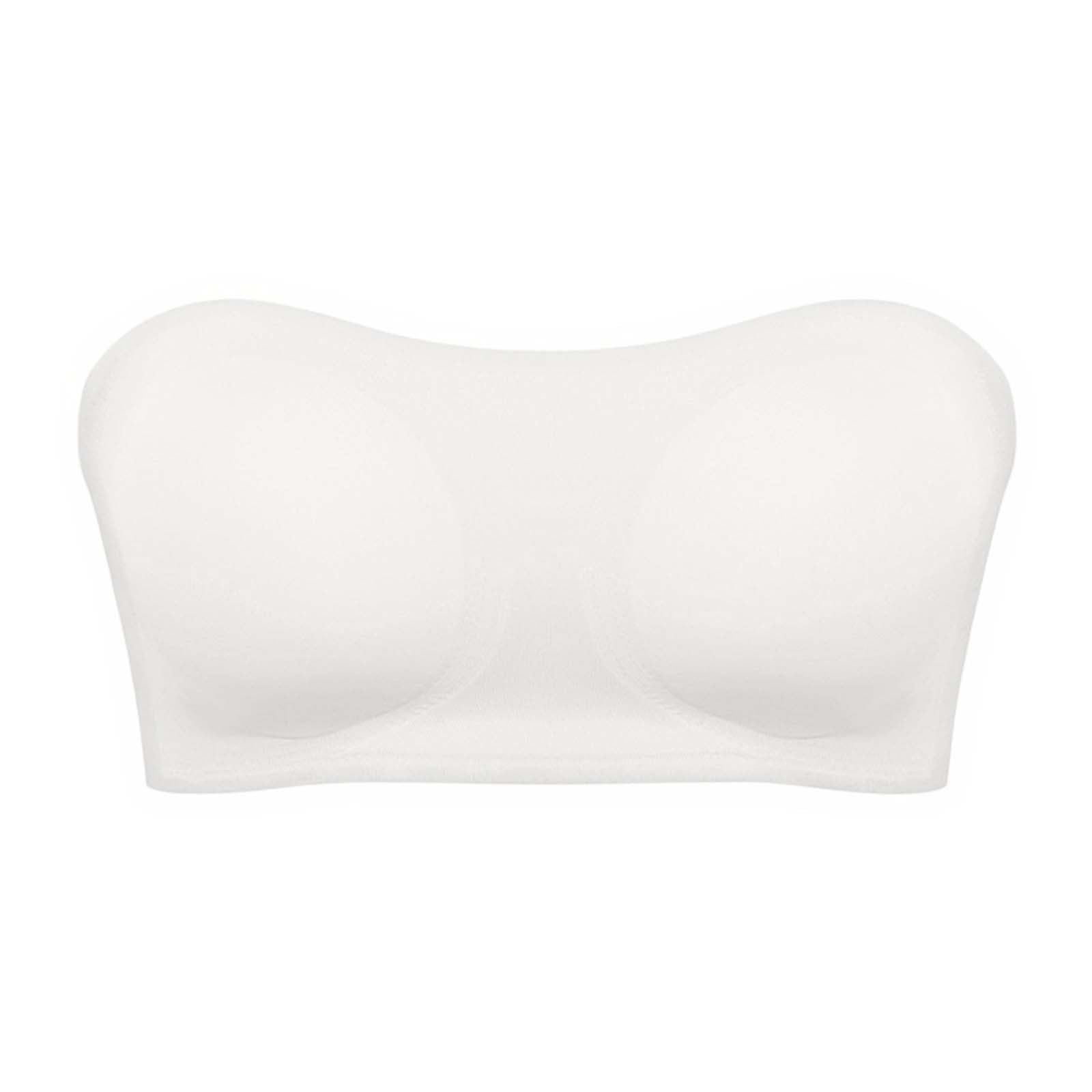 Lenpel Strapless Bras for Women Seamless No Underwire Padded Cross Back ...