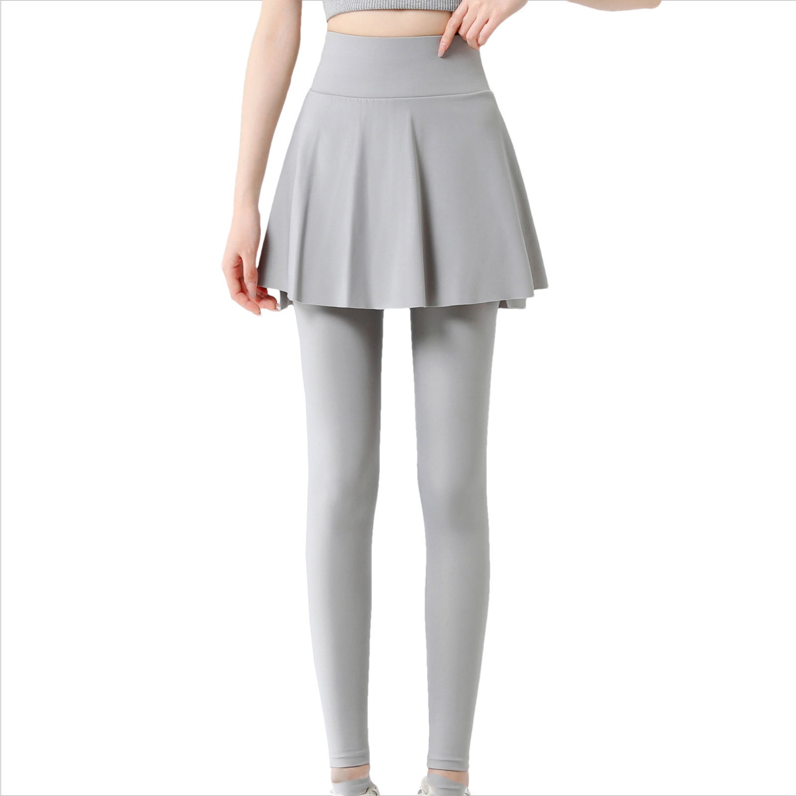 Lenpel Tennis Skirted Leggings for Women Trendy Soft Athletic Pleated Skirts Pants Comfy Lounge ...