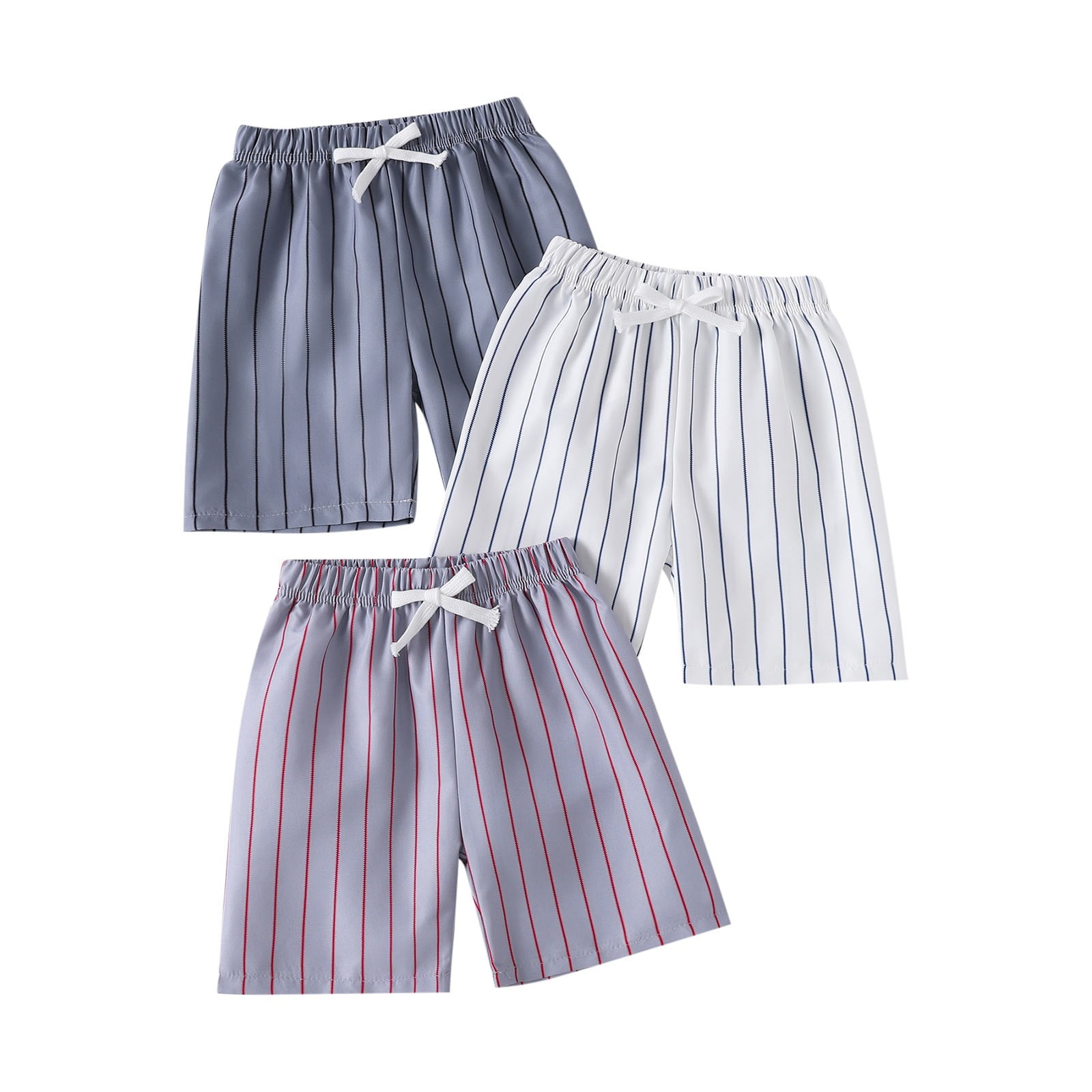 Lenpel Toddler Baby Boys Girls' Shorts 3 Pc Elastic Waist Drawstring ...
