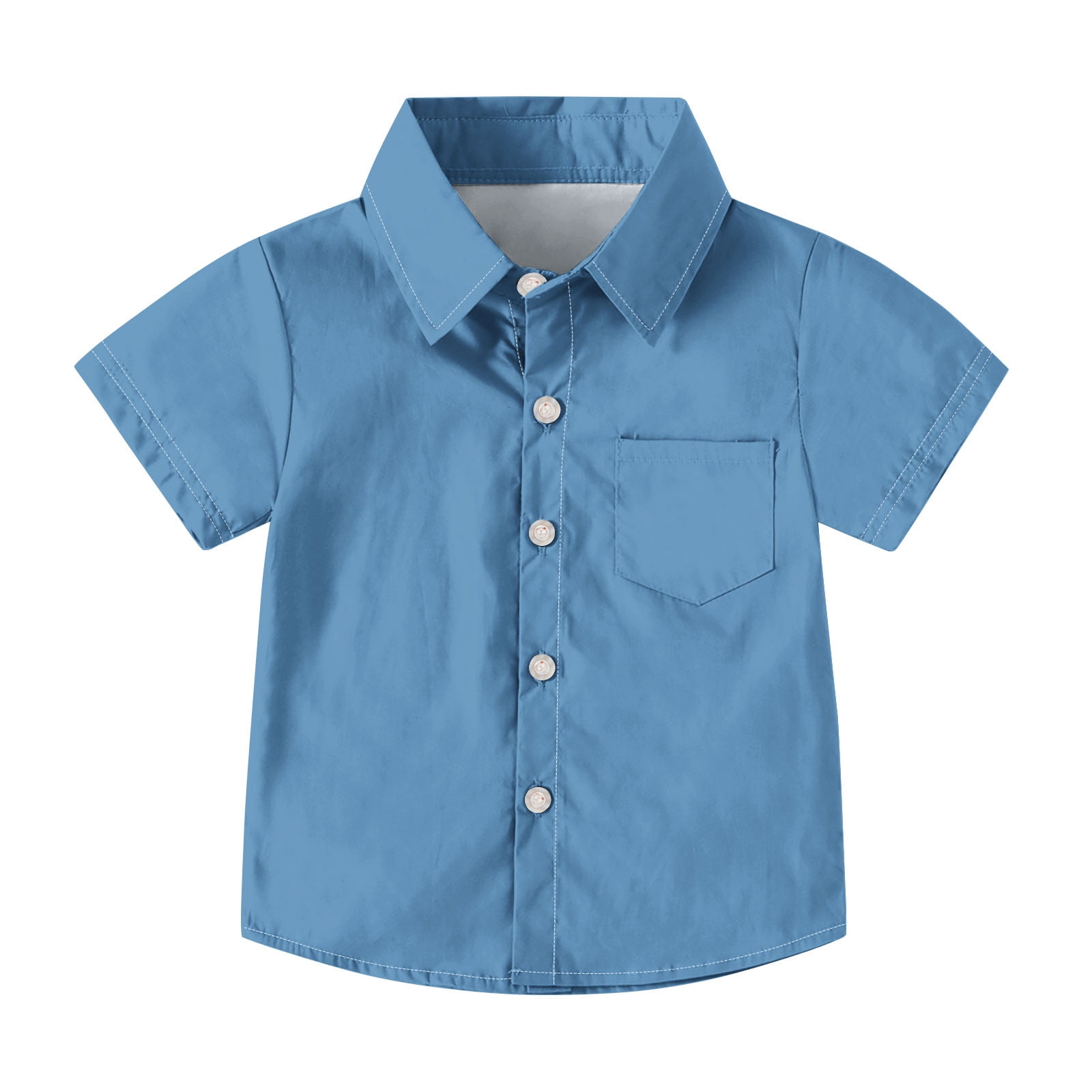 Lenpel Toddler Boys' Button down Shirts Children 2-15 Y Collared Short ...