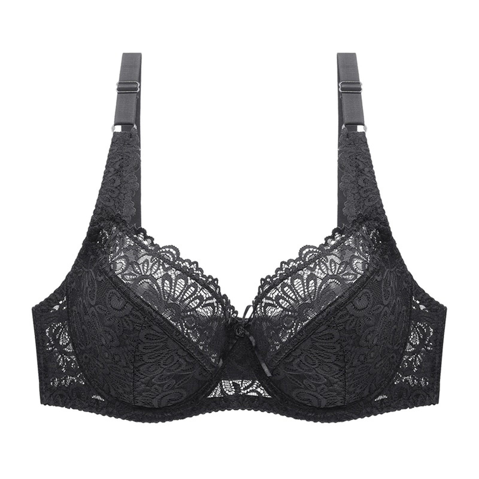 Lenpel Women's Lace Bras Plus Size Lightly Padded Supportive Lift up ...
