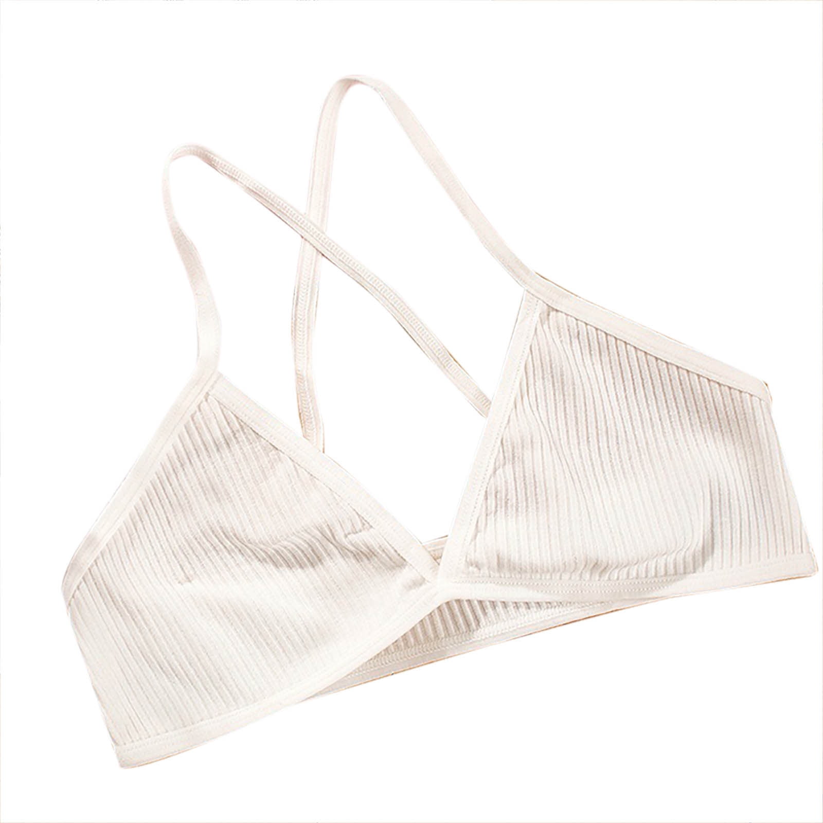 Lenpel Women's Triangle Bralettes Comfortable Wireless Unlined V Neck ...