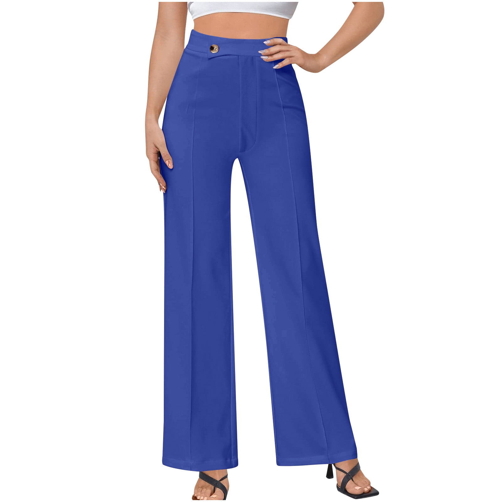 Lenpel Women's Wide Leg Dress Pants 2025 Fashion High Waisted Business ...
